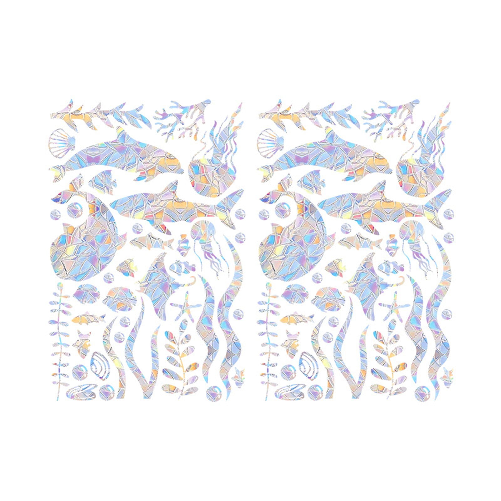 Moocorvic 2Pack Window Sticker Sea Animal Glass Door Sticker, Sunlight ...