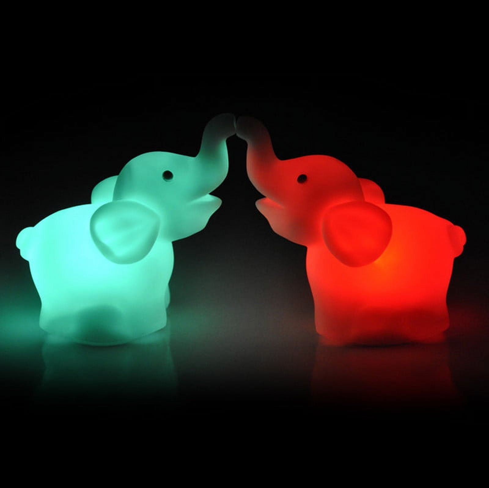 Moocorvic Elephant Shape Color Changing LED Night Light Lamp Wedding ...