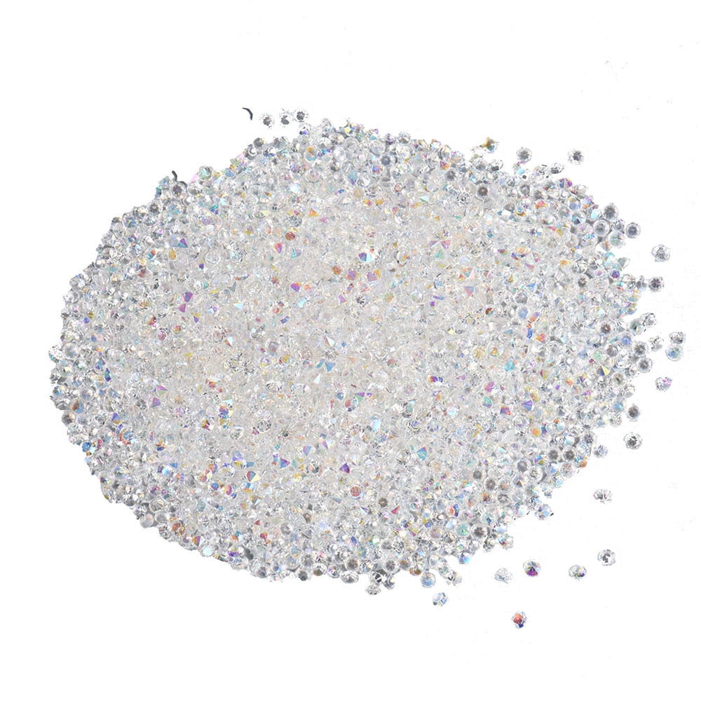 Moocorvic 3000Pcs 2MM DIY Diamond Table Confetti Clear Crystal Events ...