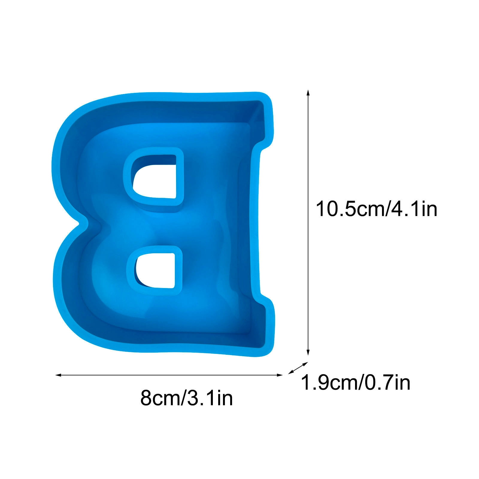 Moocorvic 3D Alphabet Resin Silicone Mold, Capital Letter Mold, Large ...