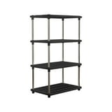 Moocorvic 4-Shelf Plastic Storage Shelves, Unit Storage Organizer for ...