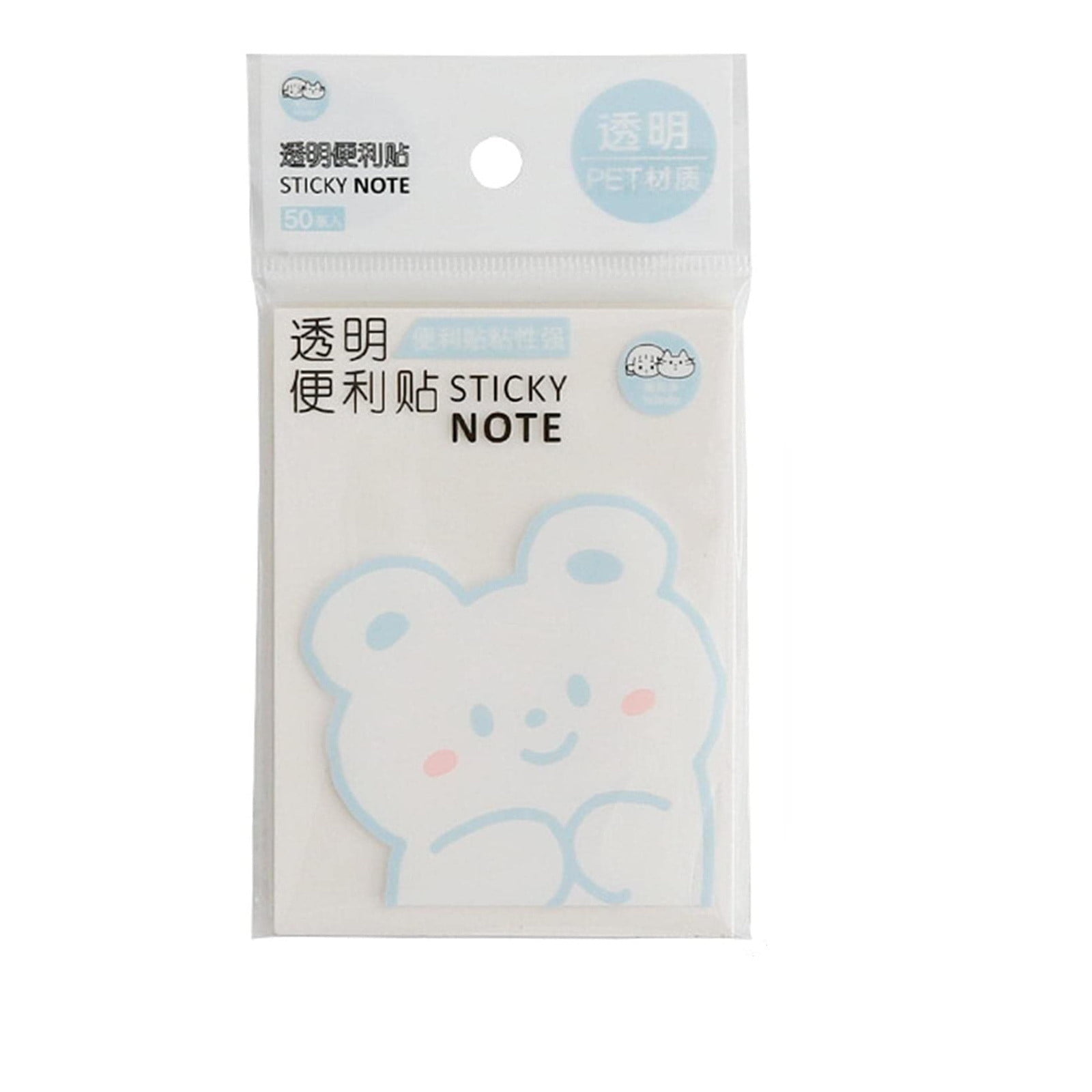 Moocorvic 50 Sheets Sticky Notes Transparent Transparent Paper Clear ...