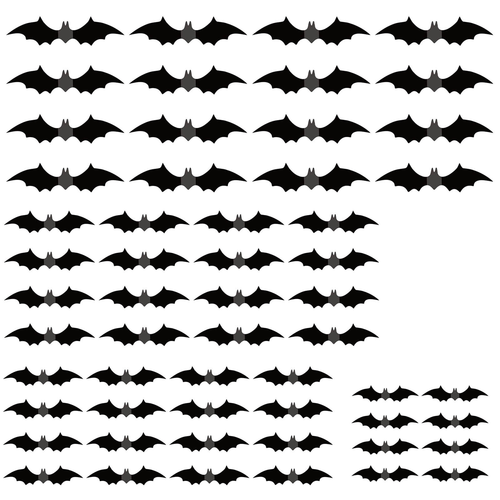 Moocorvic 56PC Halloween 3D Bats Decoration For Home Decor DIY Wall ...