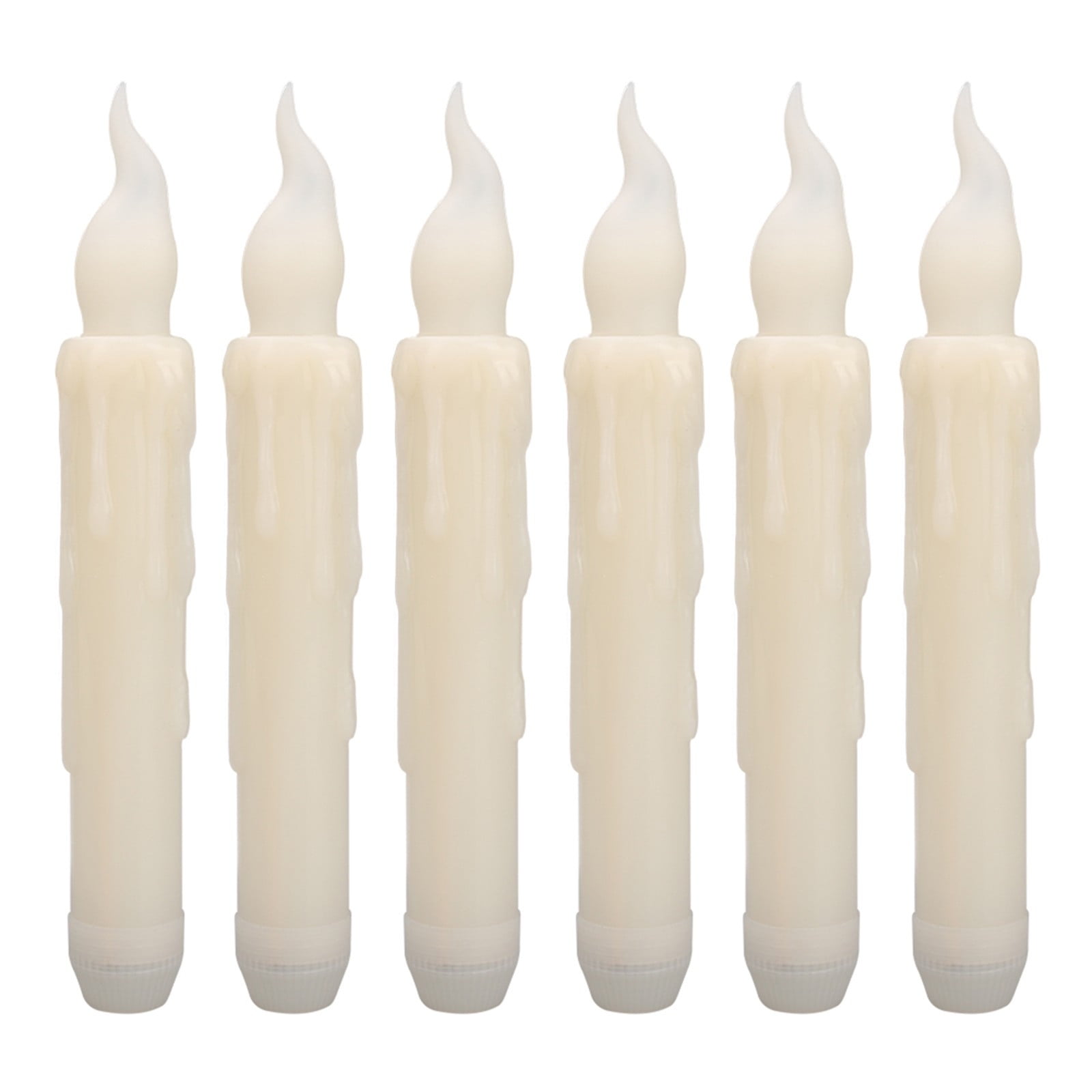 Moocorvic 6PCS Battery Operated Flameless LED Taper Candles Lights Fake ...