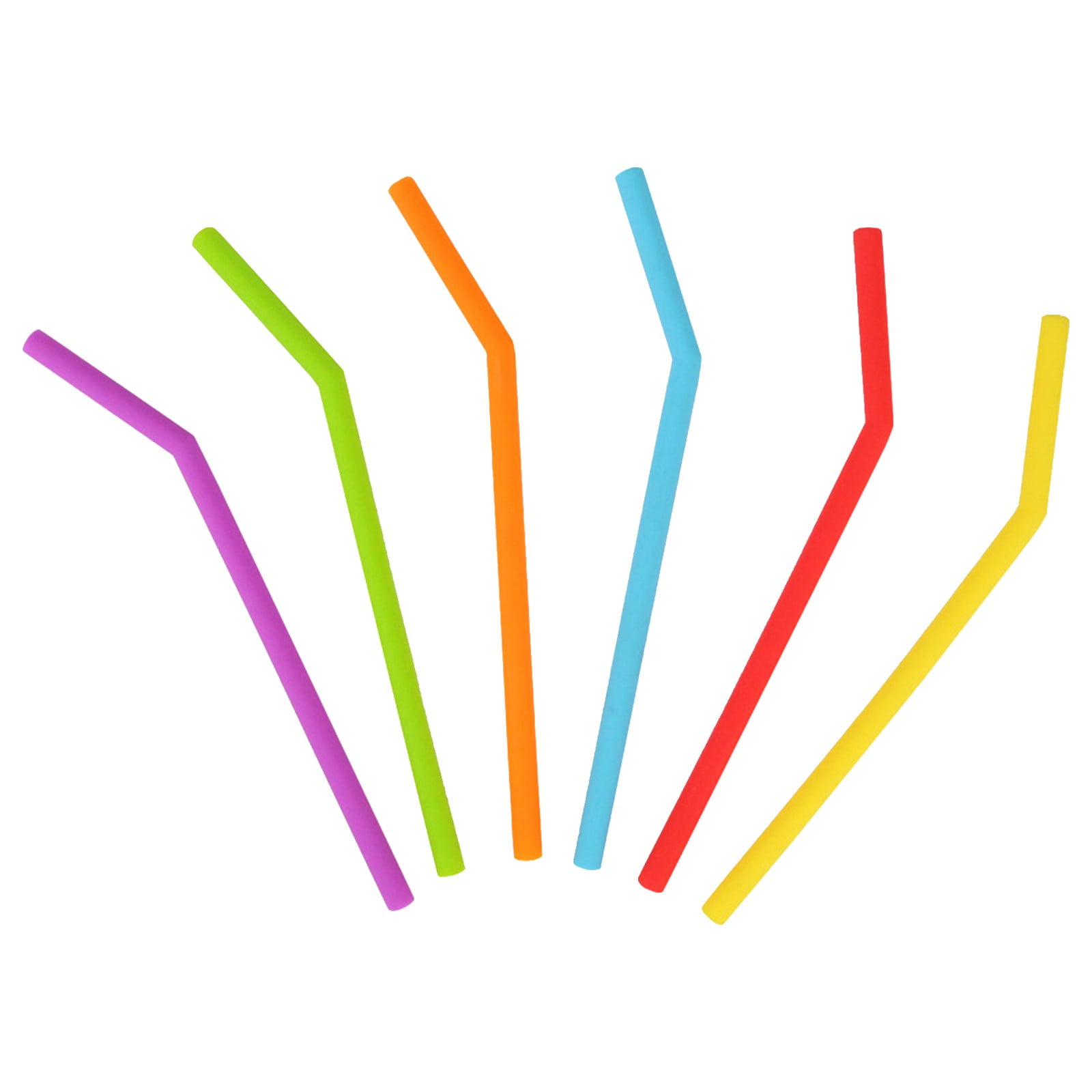 Moocorvic 6Pcs Reusable Silicone Straws for Toddlers & Kids, Soft ...