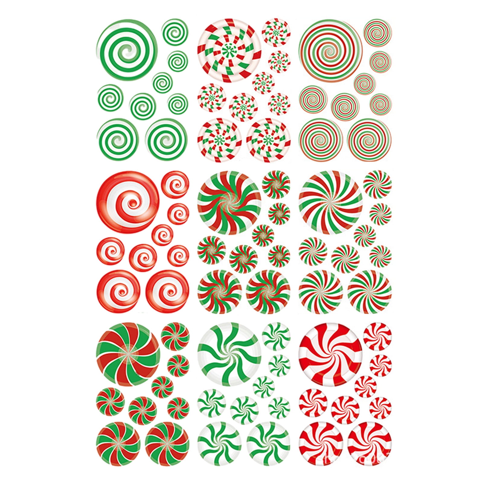 Moocorvic 9 Pcs Candy Decals Peppermint Wall Decorations PVC Candy ...