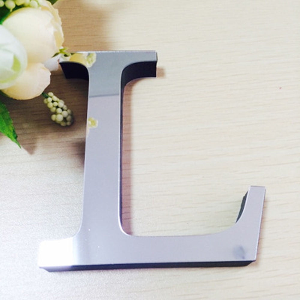 Moocorvic Acrylic 26 Letters Decals 3D Self Adhesive Mirror Wall ...