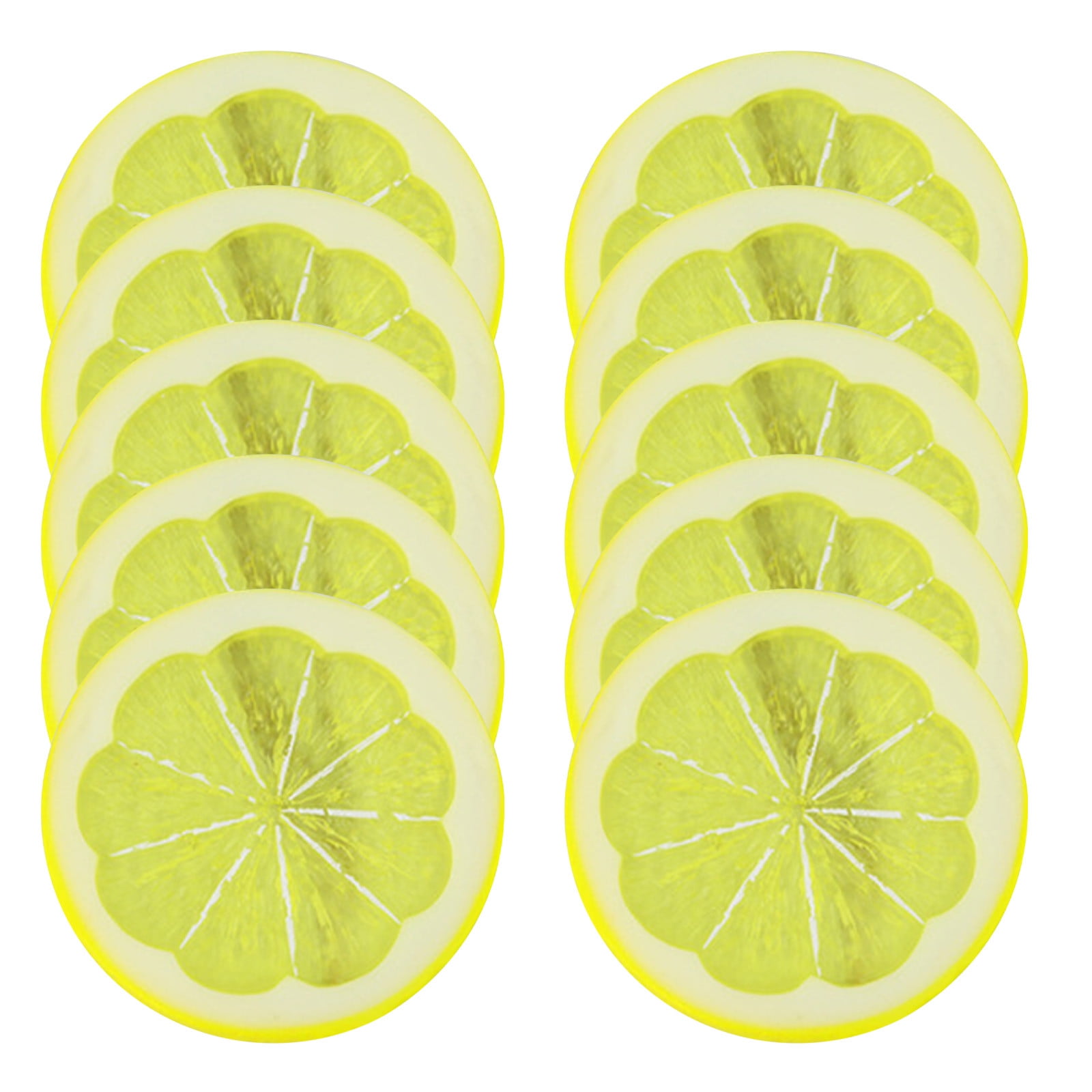 Moocorvic Artificial Plastic Yellow Lemon Slice Realistic Lemon Fruit ...