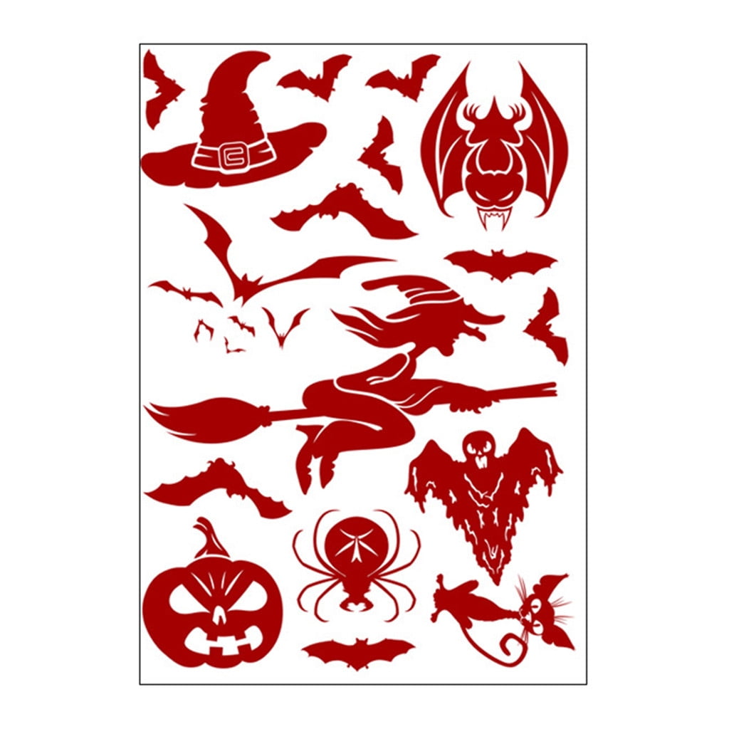 Moocorvic Blood Prints Decor Halloween Wall Sticker Home DIY Decals For ...