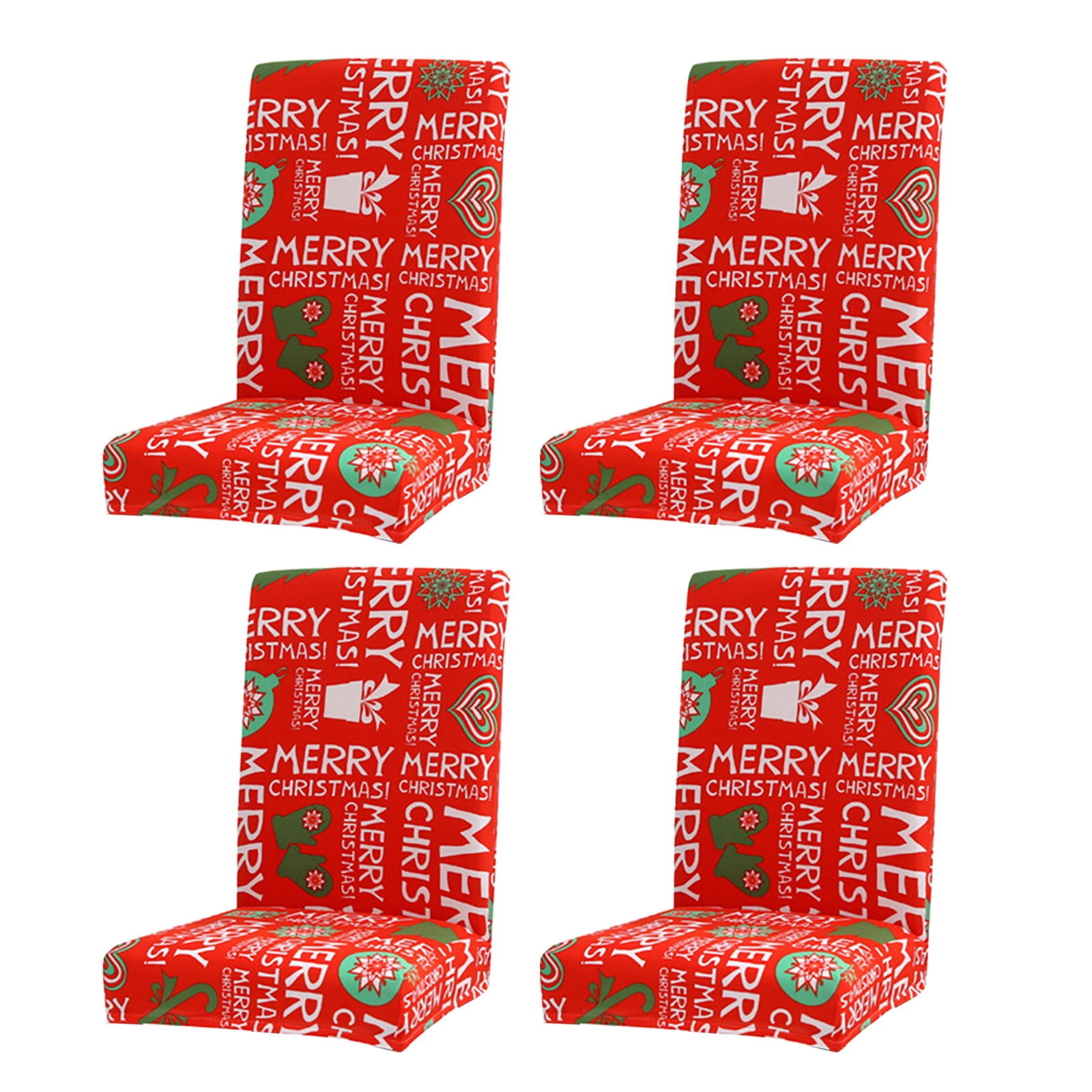 Moocorvic Christmas Dining Room Chair Covers Slipcovers, Fabric Fit ...