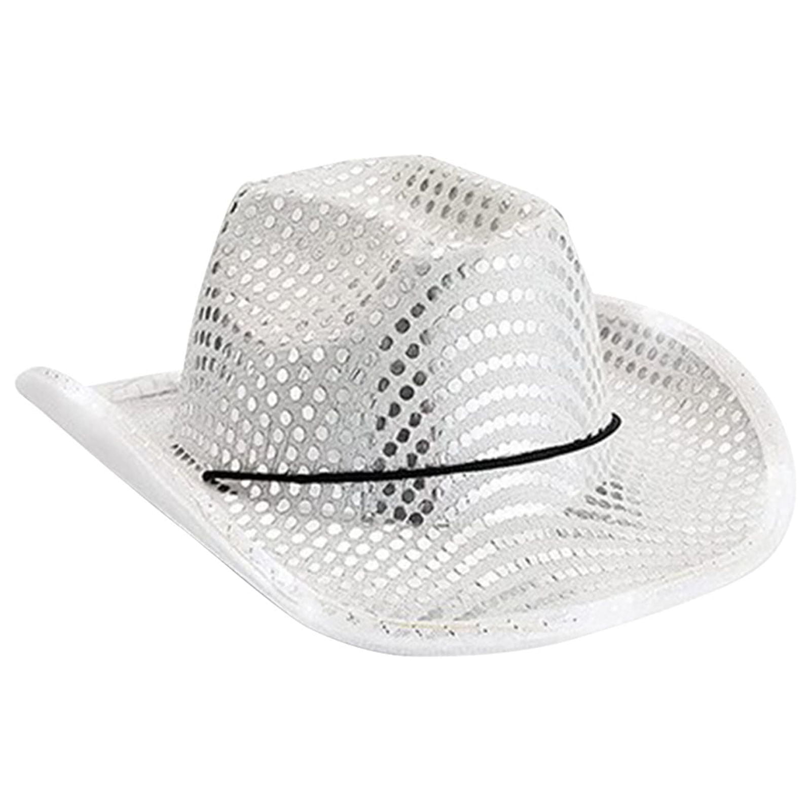 Moocorvic Christmas Feather With LED Lights Cowboy Hat Red Western ...