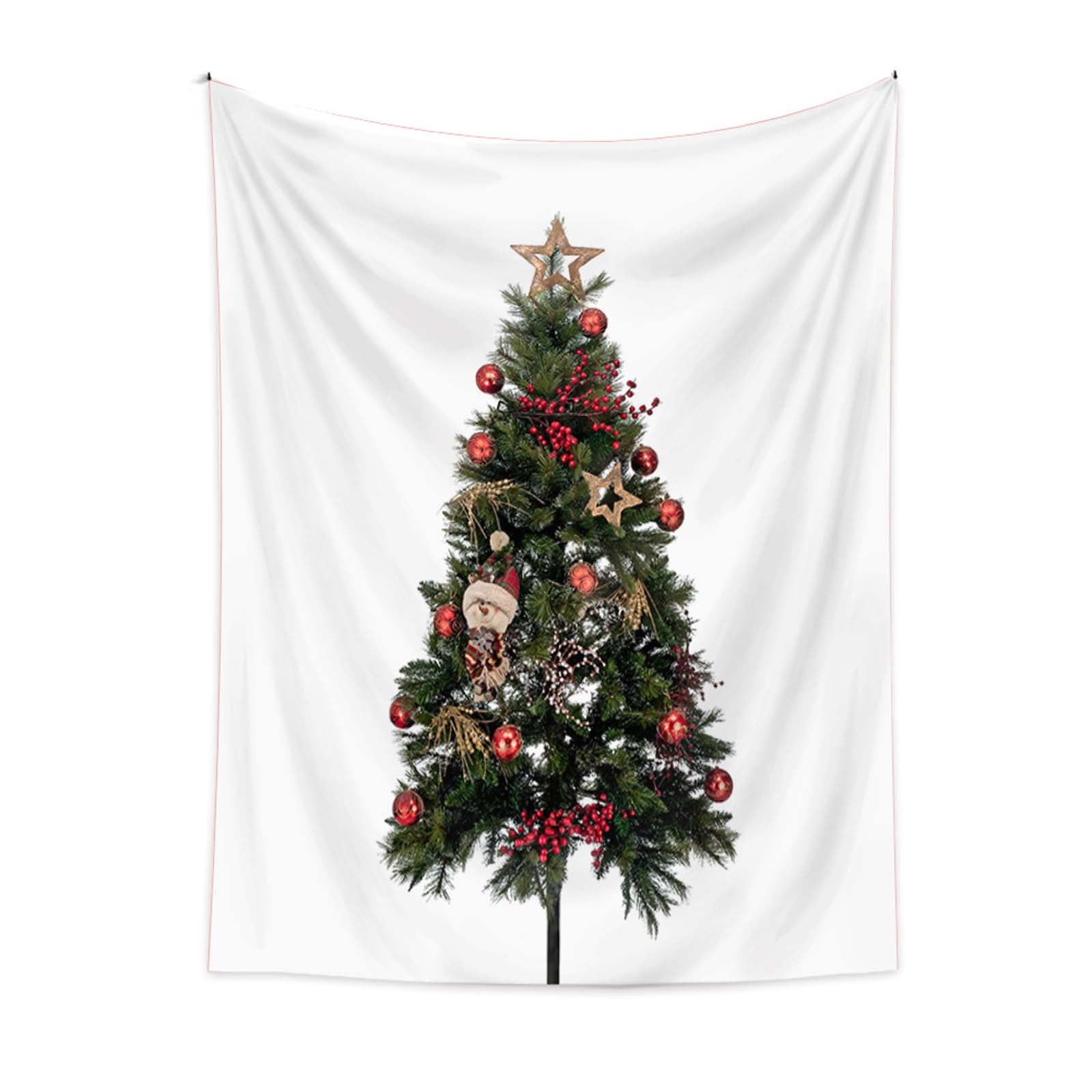 Moocorvic Christmas Tree Tapestry Green Tree Decorative Wall Hanging ...