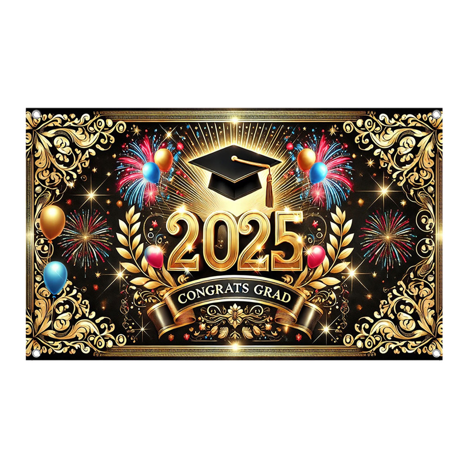 Moocorvic Class of 2025 Backdrop Graduation Photo Backdrop Black and ...