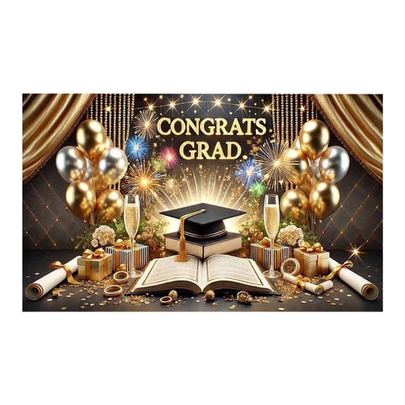Moocorvic Class of 2025 Backdrop Graduation Photo Backdrop Black and ...