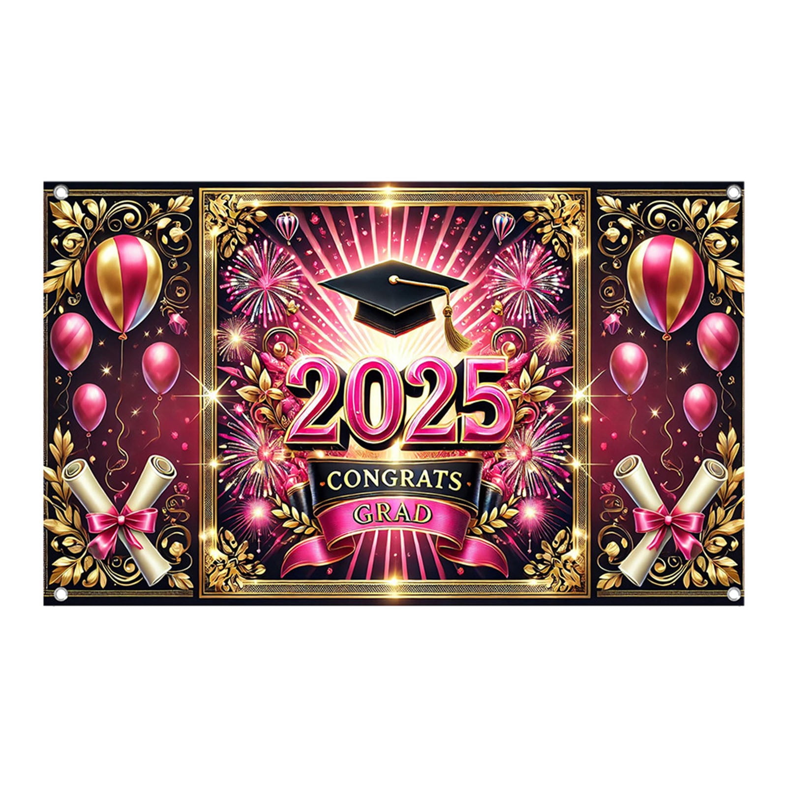 Moocorvic Class of 2025 Backdrop Graduation Photo Backdrop Black and ...