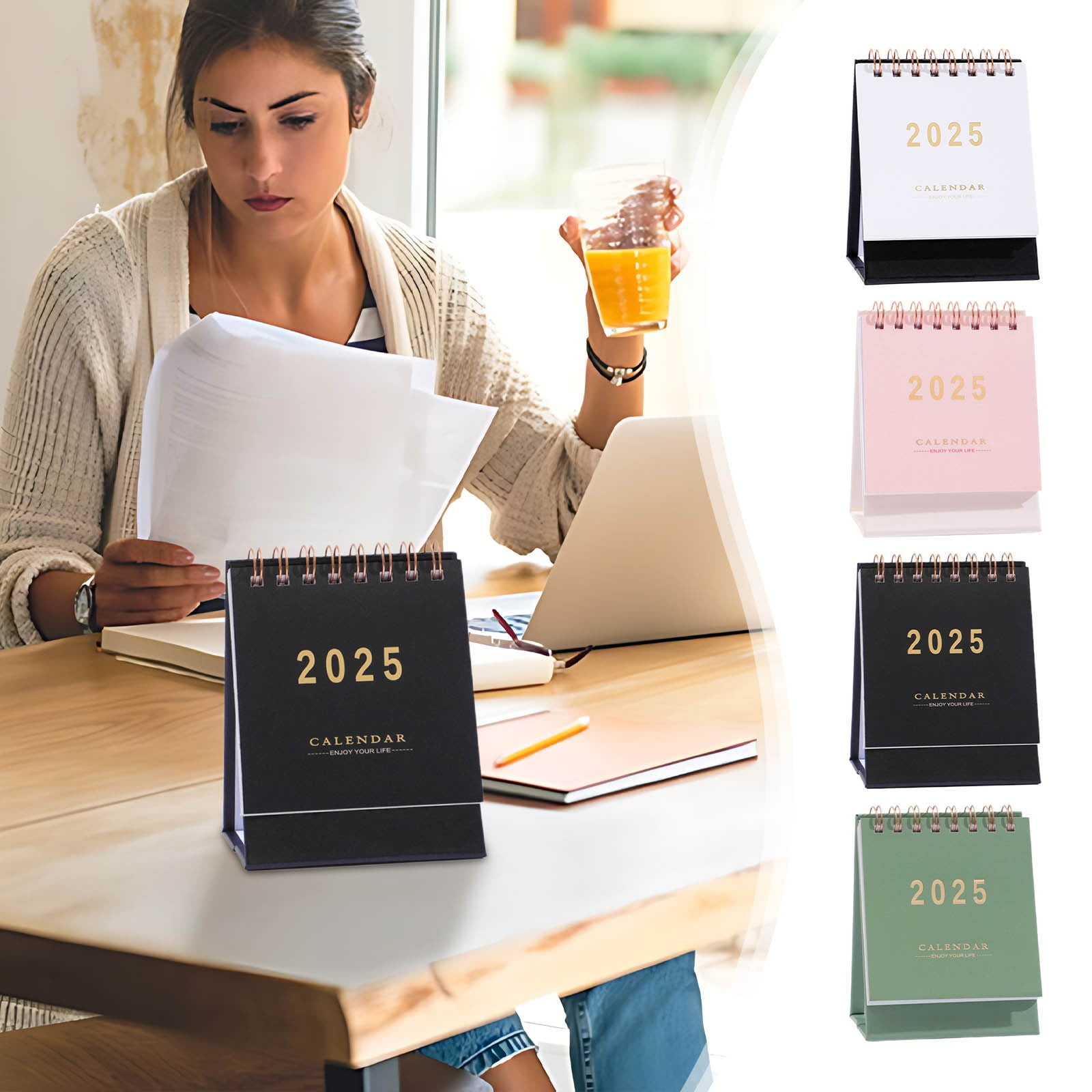 Moocorvic Desk Calendars 2025, Mini Desktop Calendar Mini Daily ...