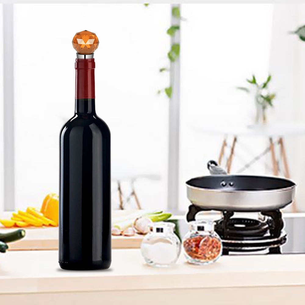 Moocorvic Diamond Crystal Stainless Steel Champagne Stopper Sparkling ...