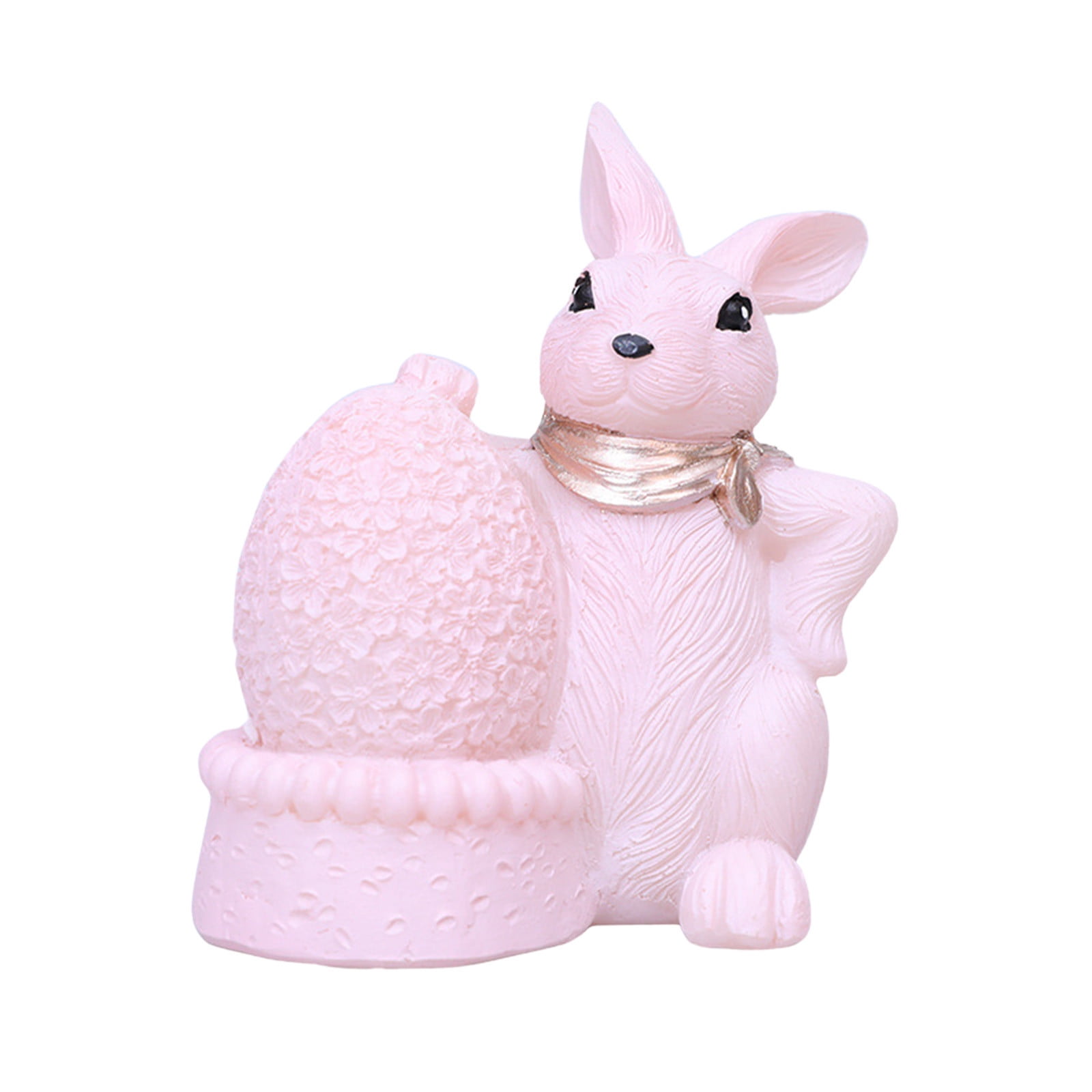 Moocorvic Easter Bunny Decorations Lighted, Spring Gnome Resin Tree ...