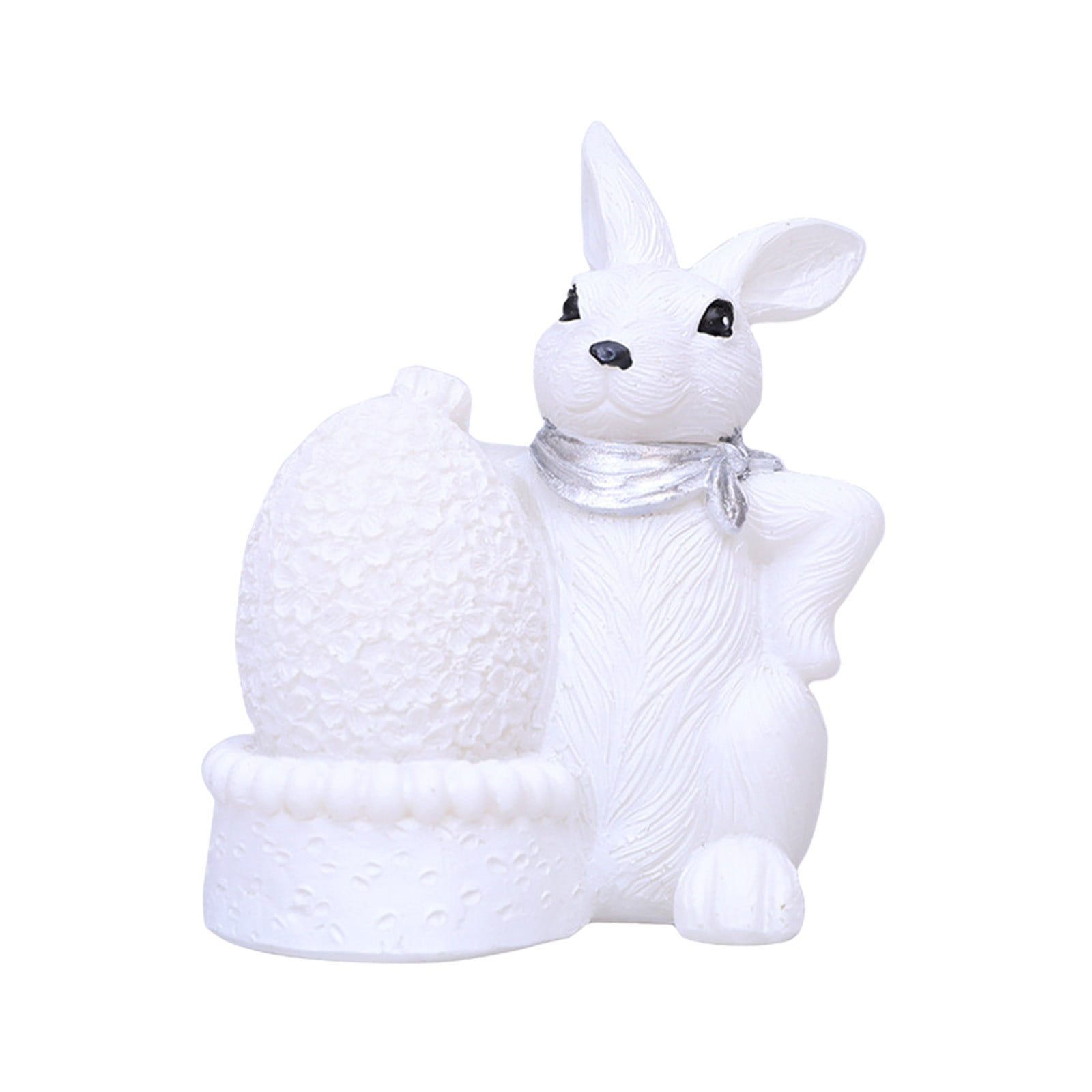 Moocorvic Easter Bunny Decorations Lighted, Spring Gnome Resin Tree ...