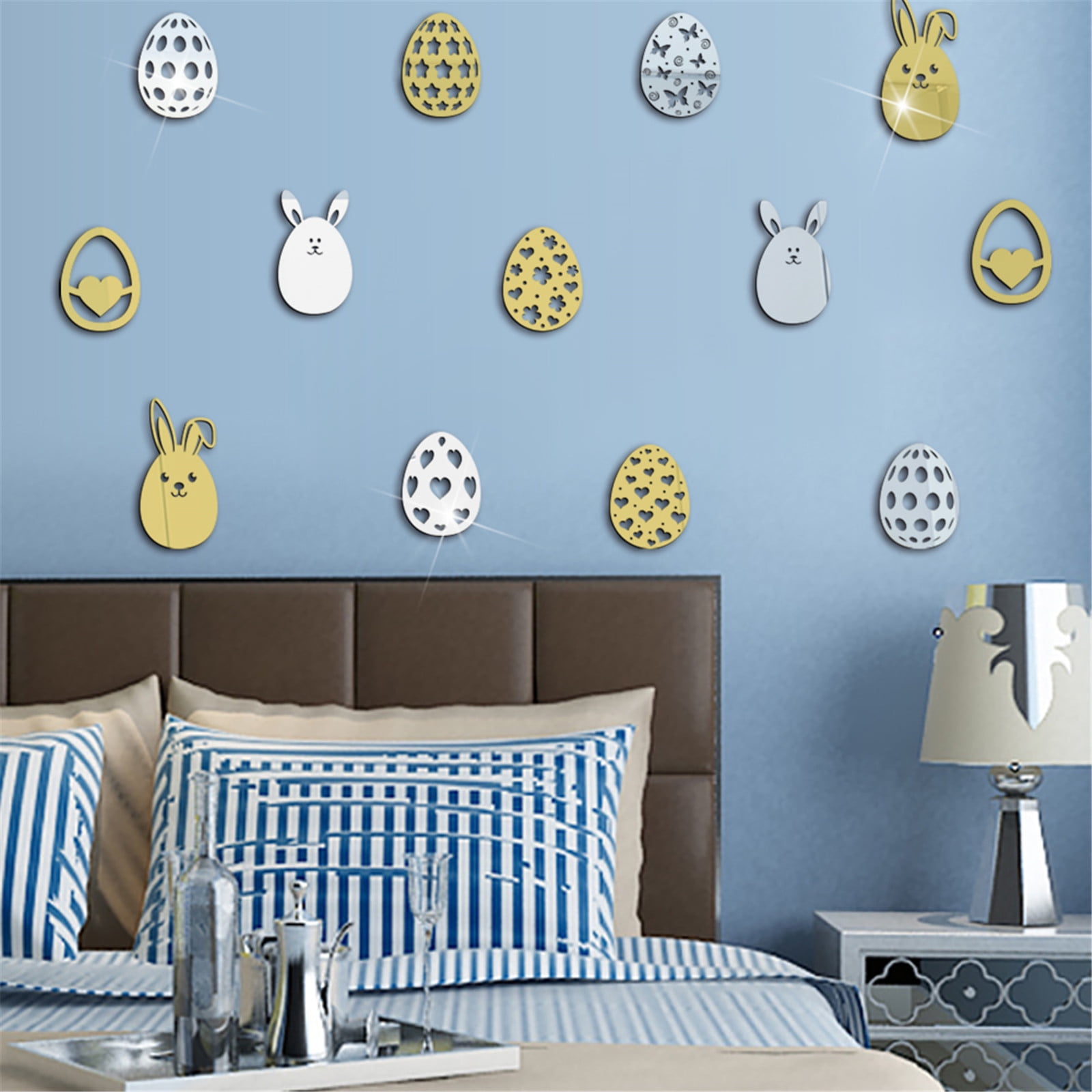 Moocorvic Easter Decorations Window clings Stickers Bunny Wall Sticker ...