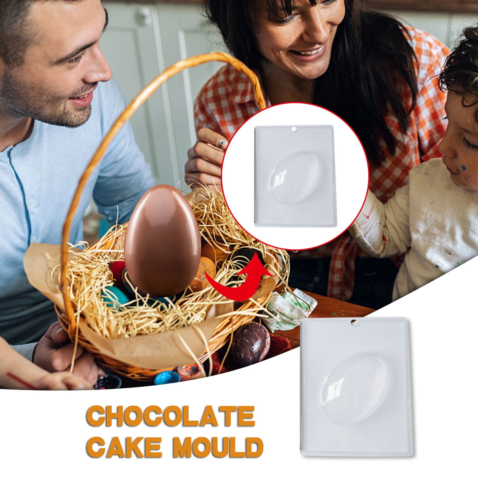 Moocorvic Easter Eggs Chocolate Molds, Breakable 3D Silicone Molds ...