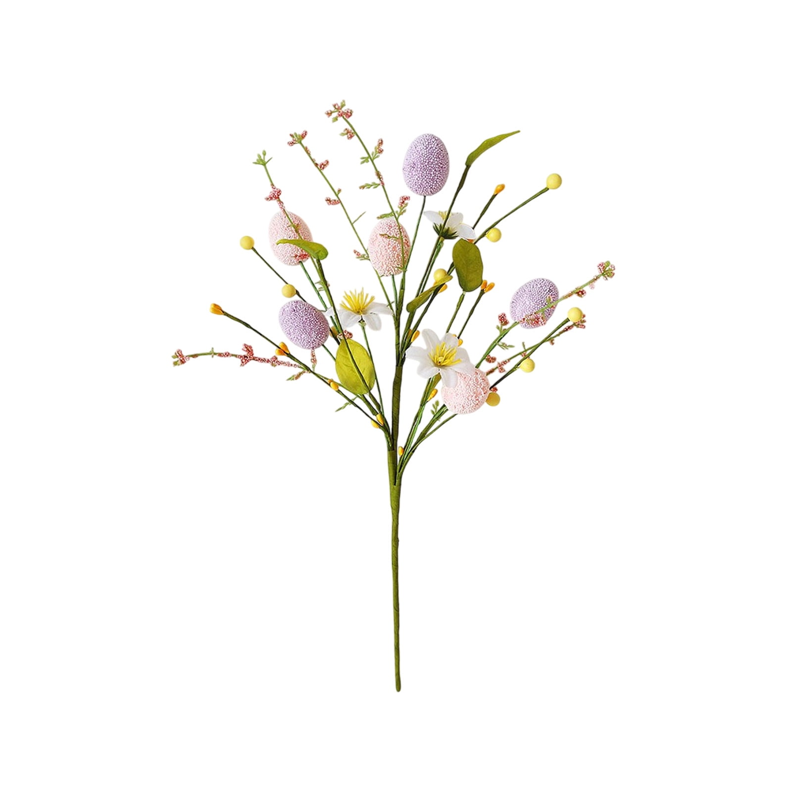 Moocorvic Easter Plants Easter Egg Flowers Picks Decor, Artificial ...