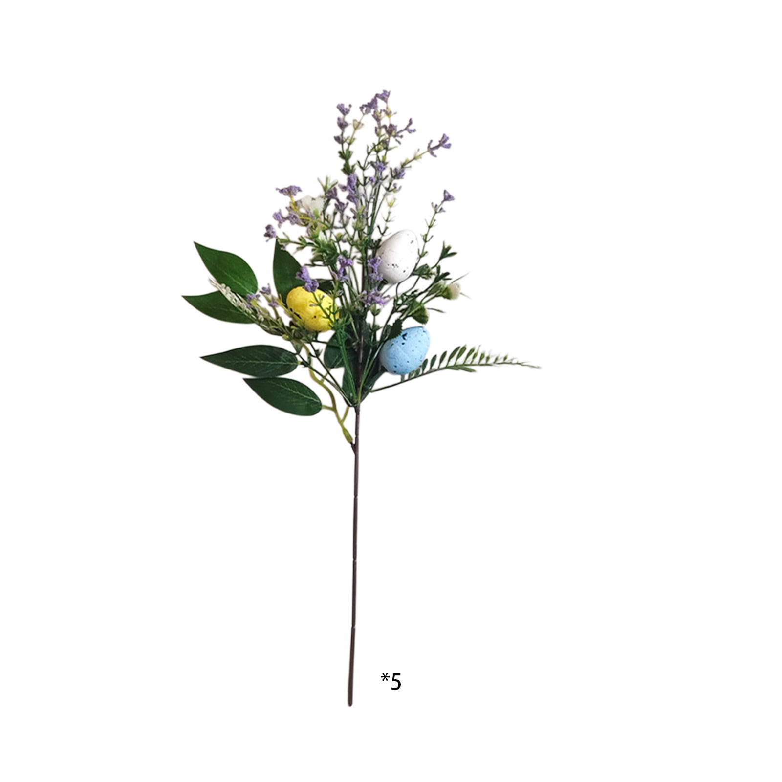 Moocorvic Easter Plants Easter Egg Flowers Picks Decor, Artificial ...