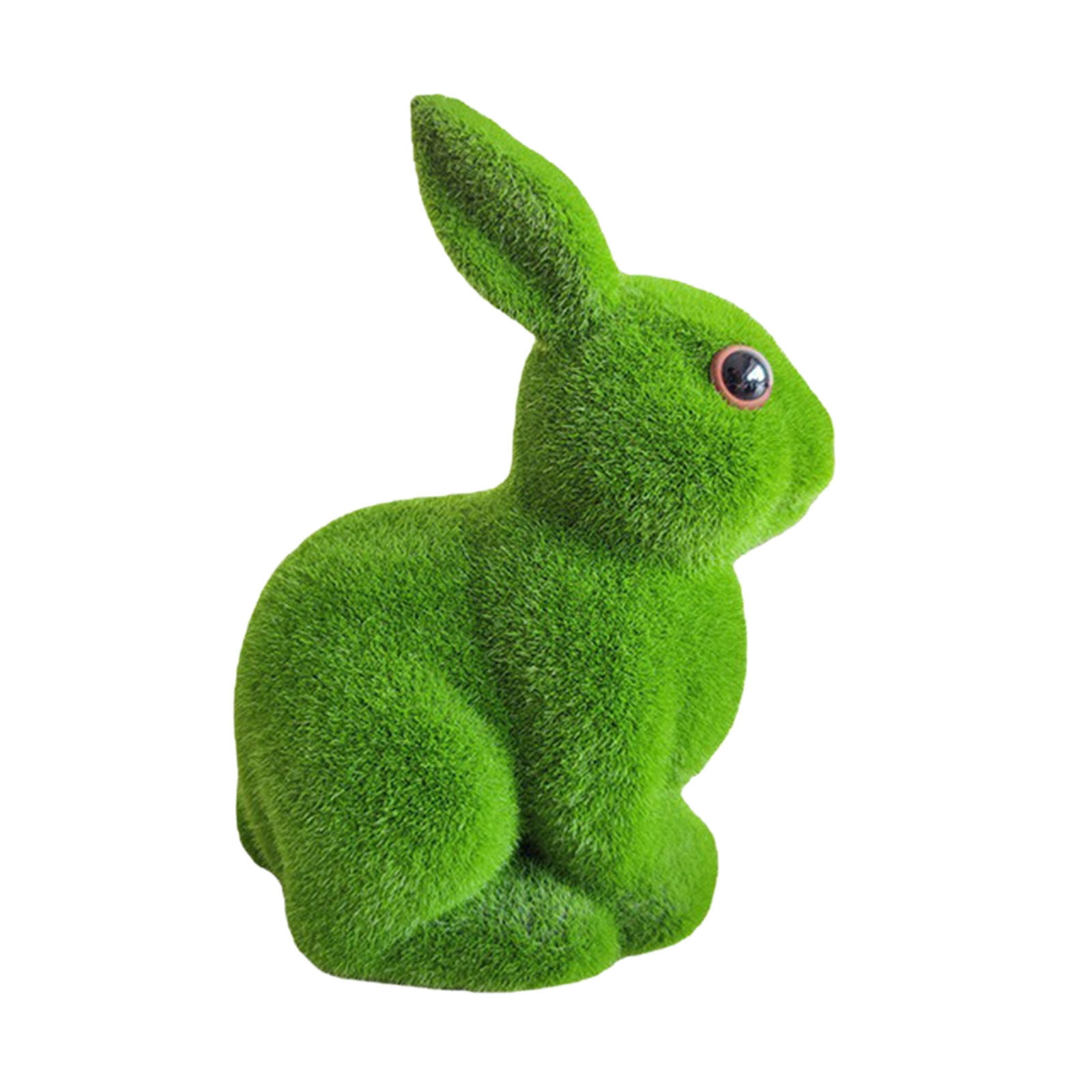 Moocorvic Flocked Bunny Figurines Spring Tabletop Centerpiece Decor ...