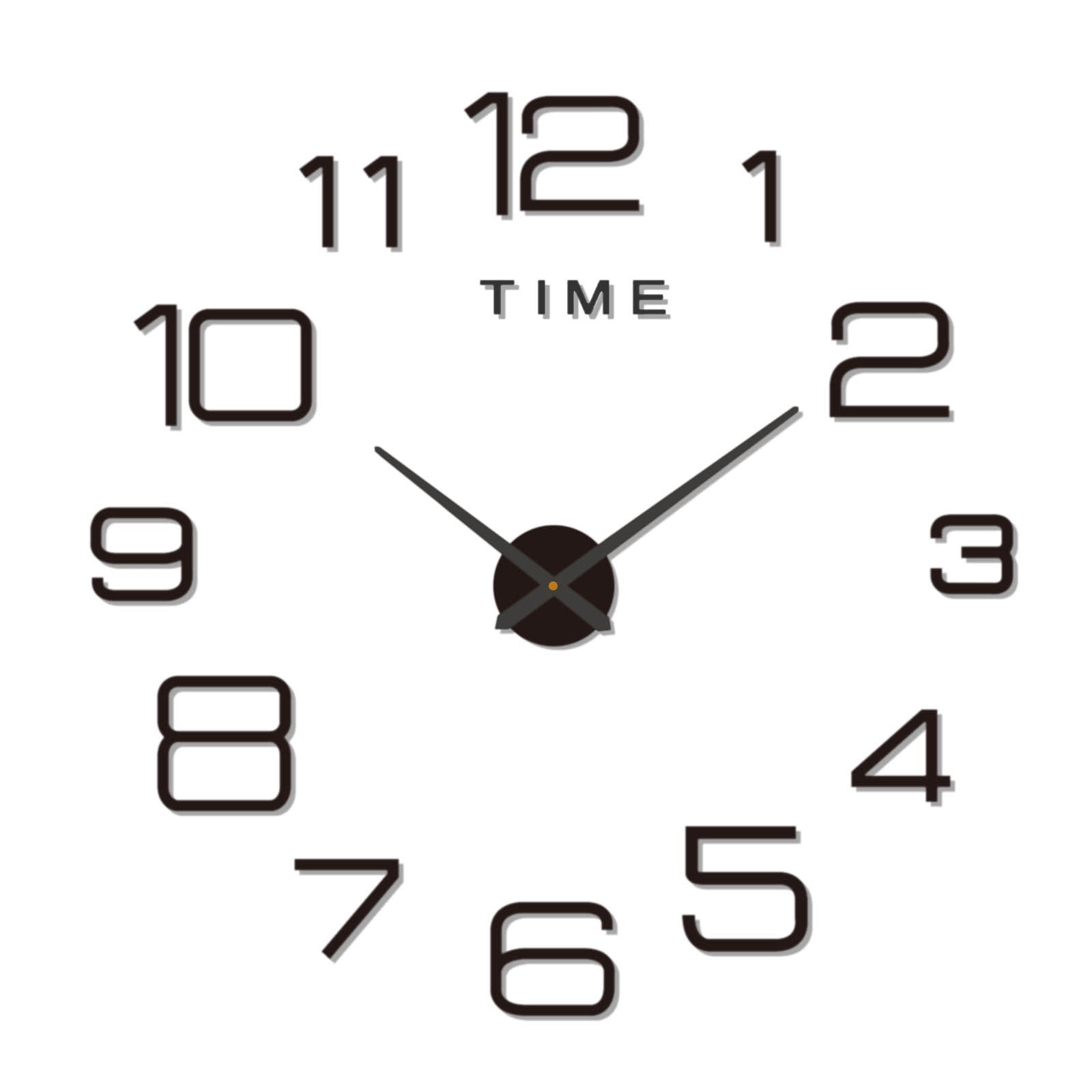 Moocorvic Frameless Large DIY Wall Mute Clock Frameless 3D Mirror Wall ...