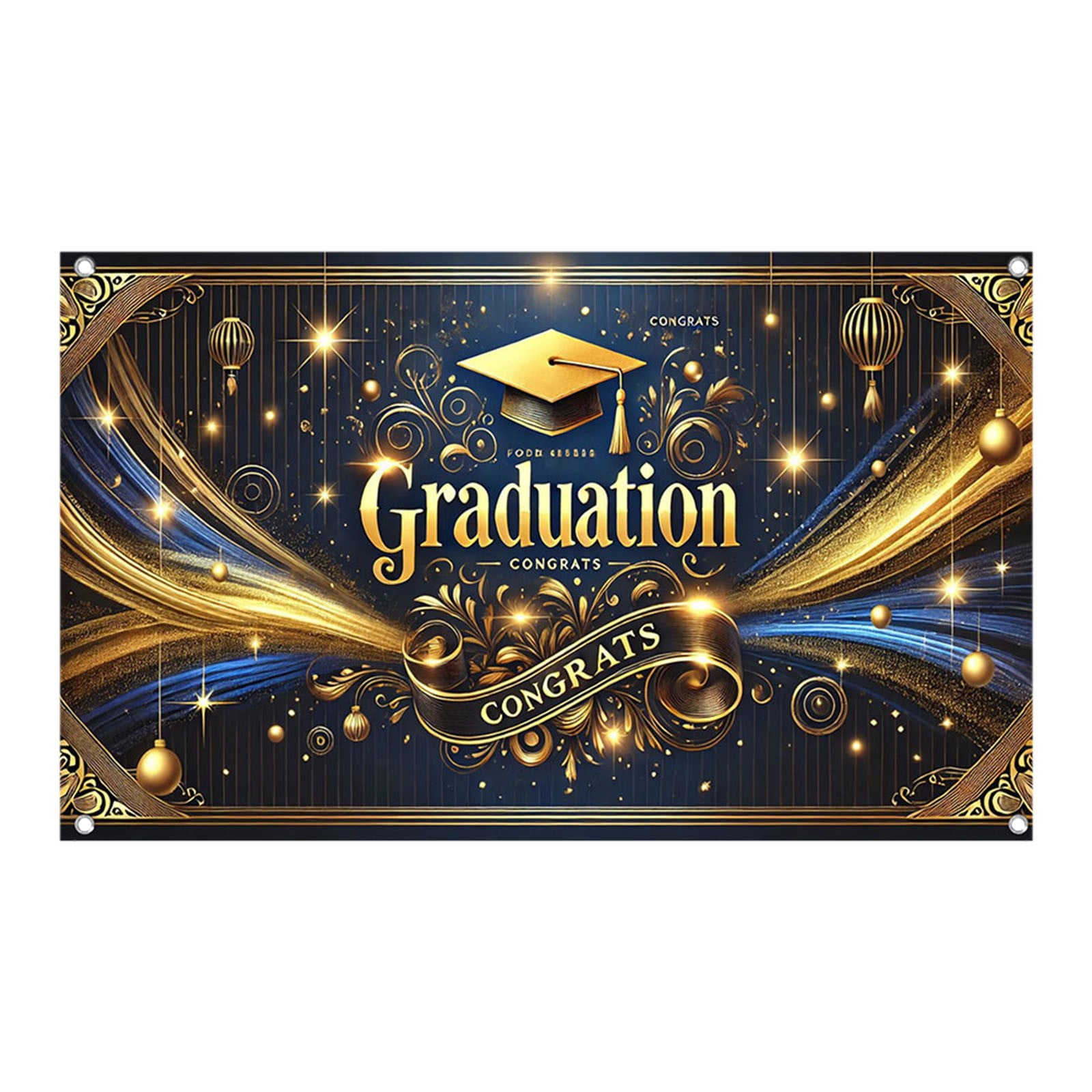 Moocorvic Graduation Decorations 2025 Backdrop Gold Black Class of 2025 ...