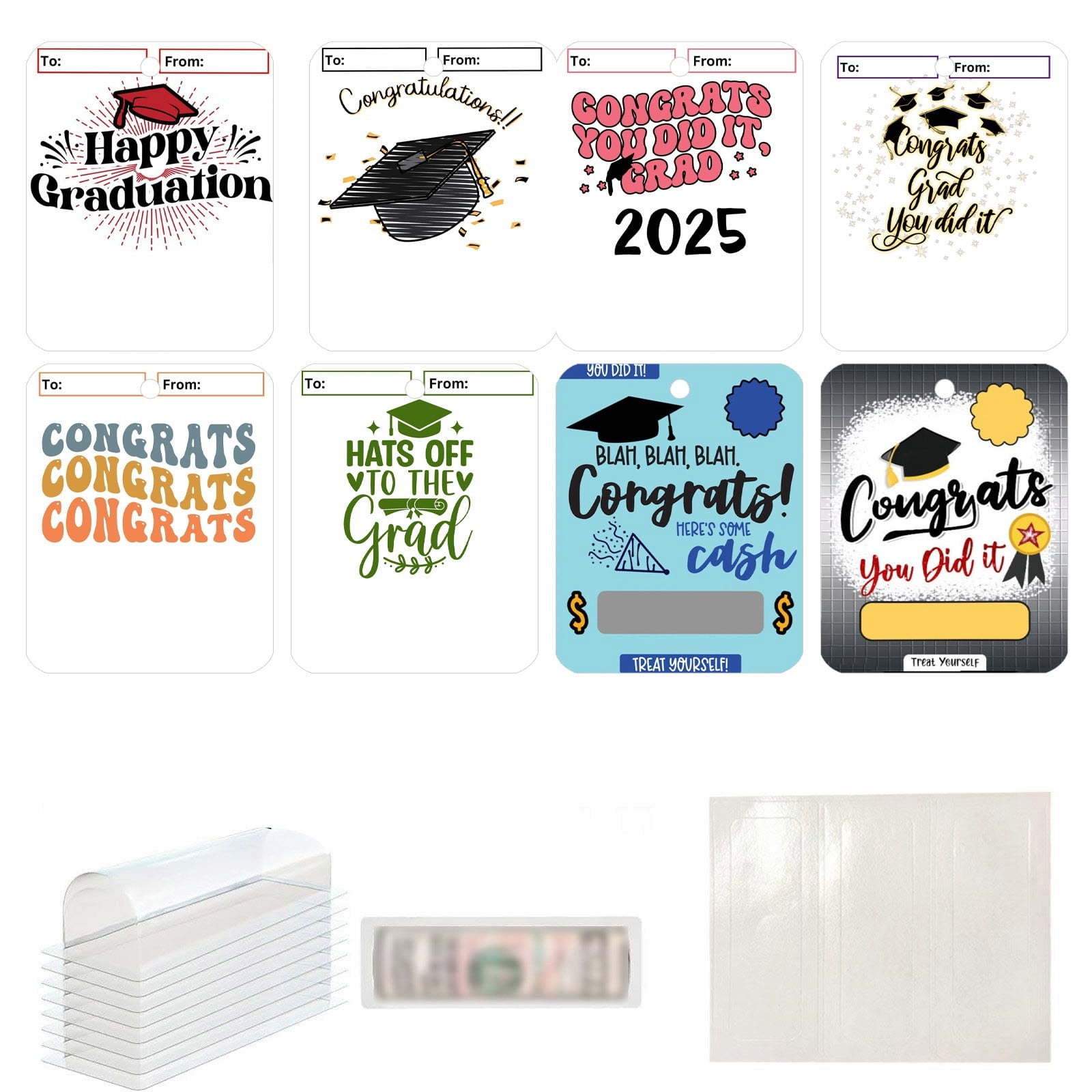 Moocorvic Graduation Gifts, 8 PCS Grad Money Holder Congrats Grad Cash ...