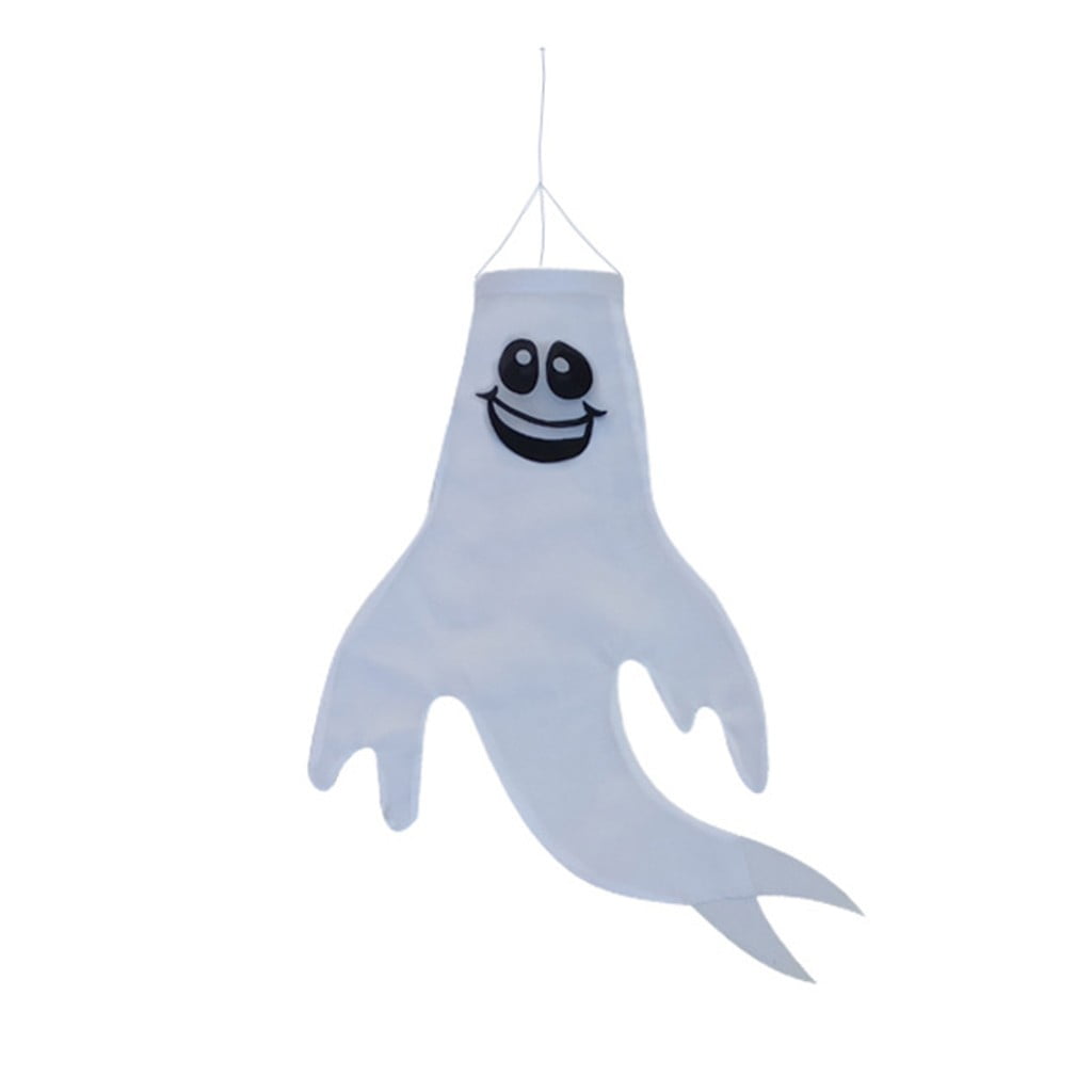 Moocorvic Halloween Decoration Windpipe Ghost Flag Polyester Ghost Flag ...