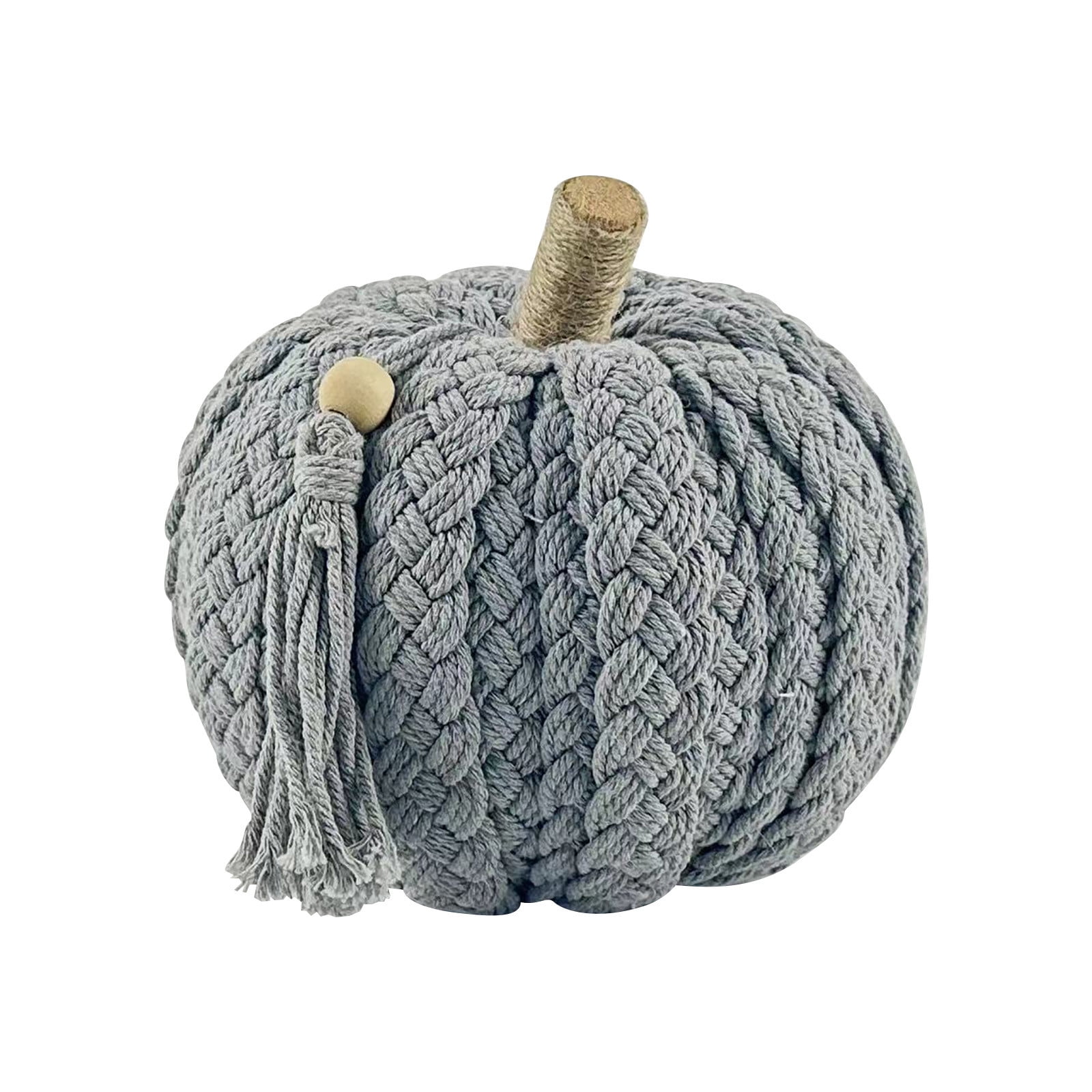 Moocorvic Halloween Pumpkin Decor for Thanksgiving, Cotton Rope Pumpkin ...