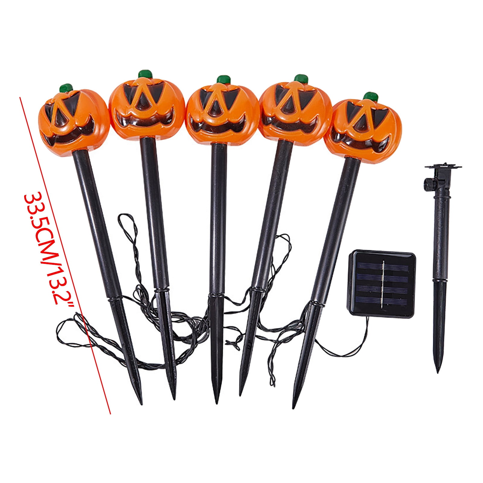 Moocorvic Halloween Pumpkin Pathway Markers Lights Solar Powered ...