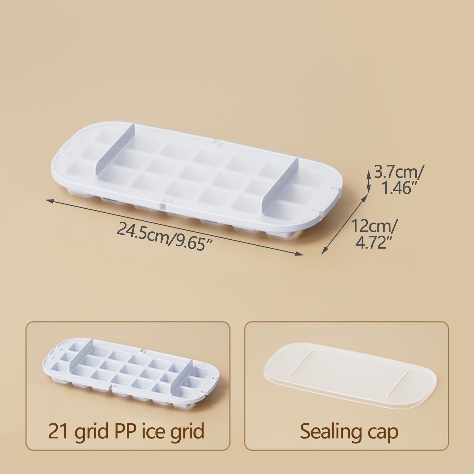 Moocorvic Ice Cube Molds,Ice Cube Tray,Freezer Ice Maker,Large Square ...
