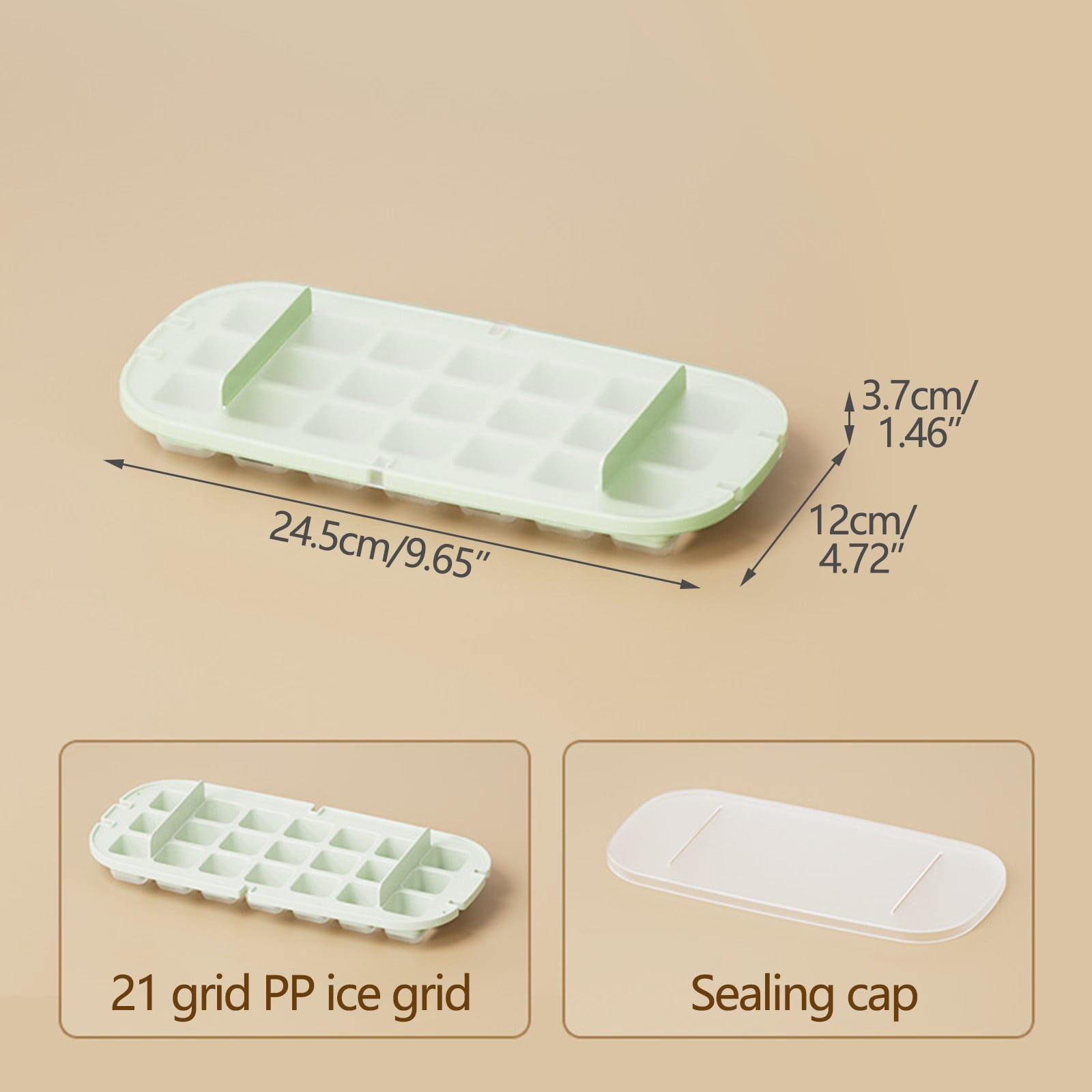 Moocorvic Ice Cube Molds,Ice Cube Tray,Freezer Ice Maker,Large Square ...
