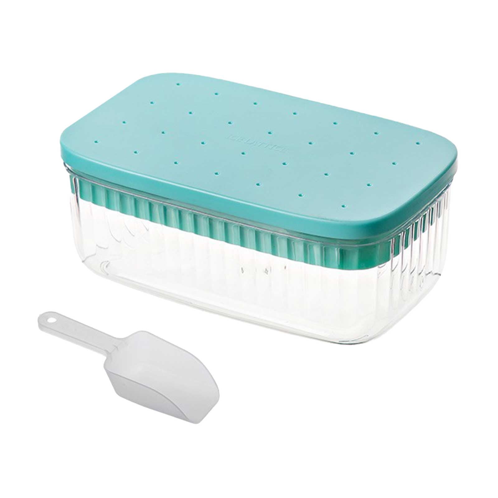 Moocorvic Ice Cubes Tray With Lid And Bin Press Type Easy Release 28Pcs ...