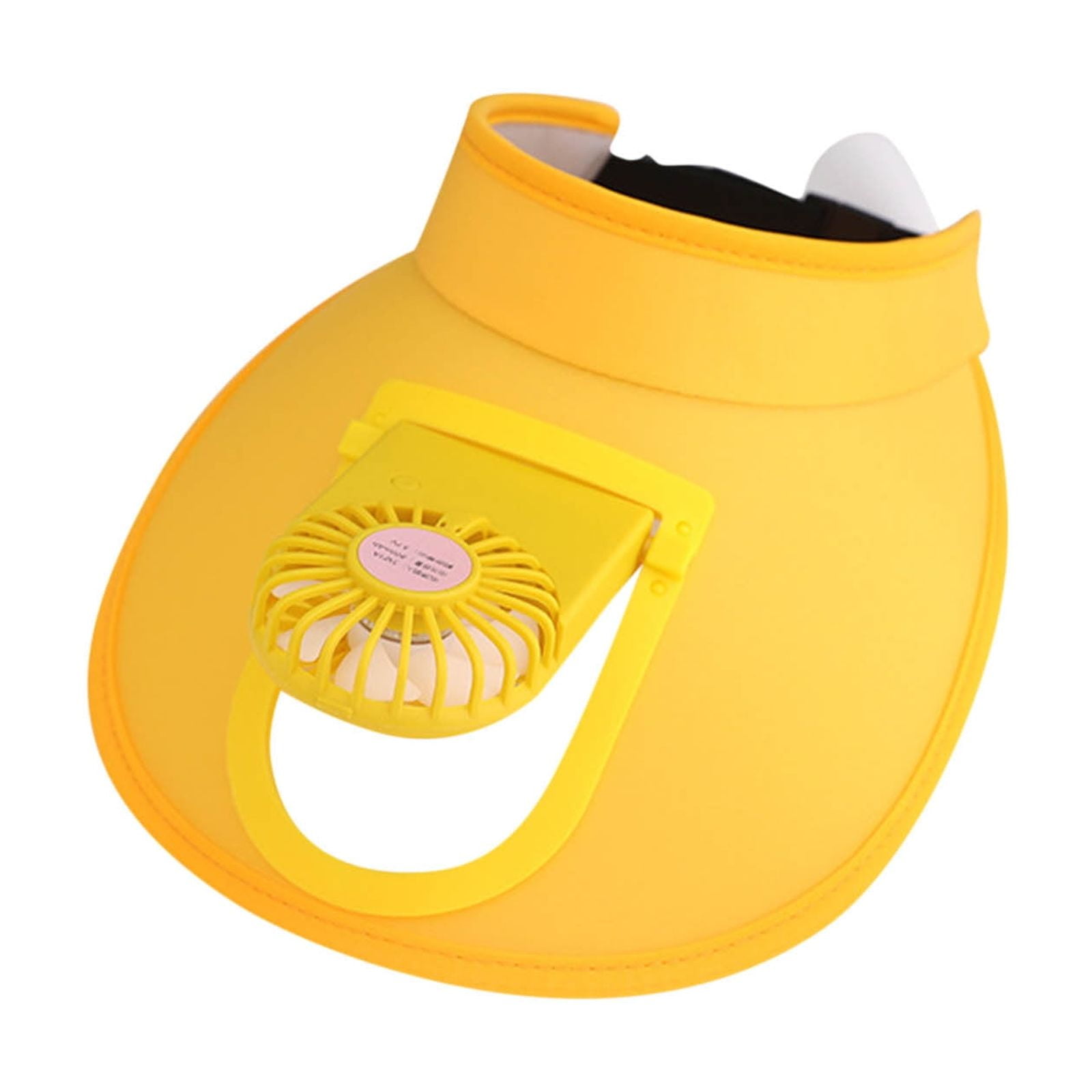 Moocorvic Kids Visor Sun Hat with USB Charging Fan, Wide Brim Empty Top ...