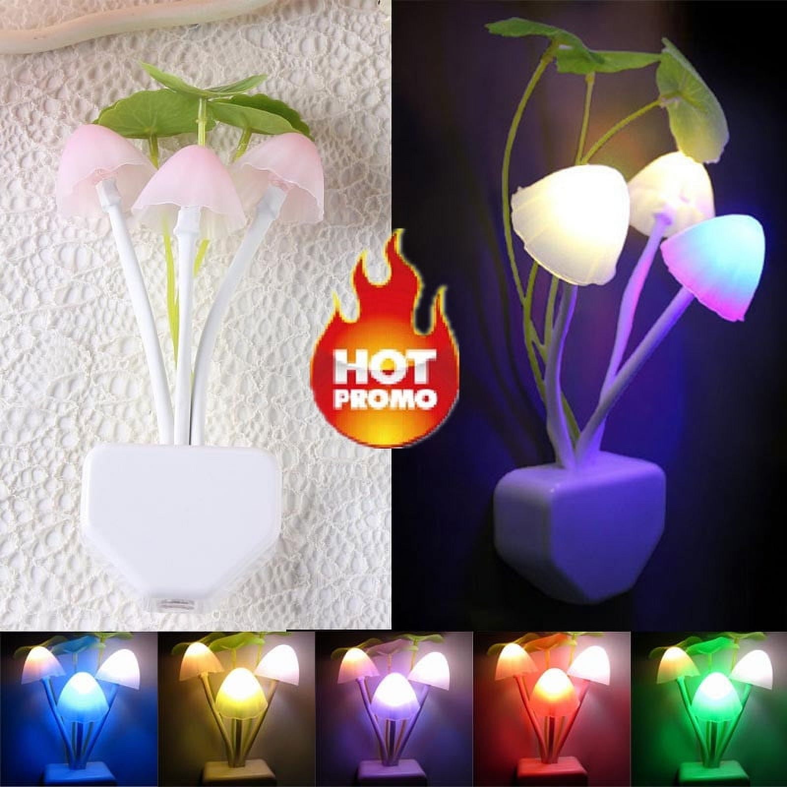 Moocorvic LED Night Light Plug in Nightlight Wall Lamp,Mushroom Lamp ...