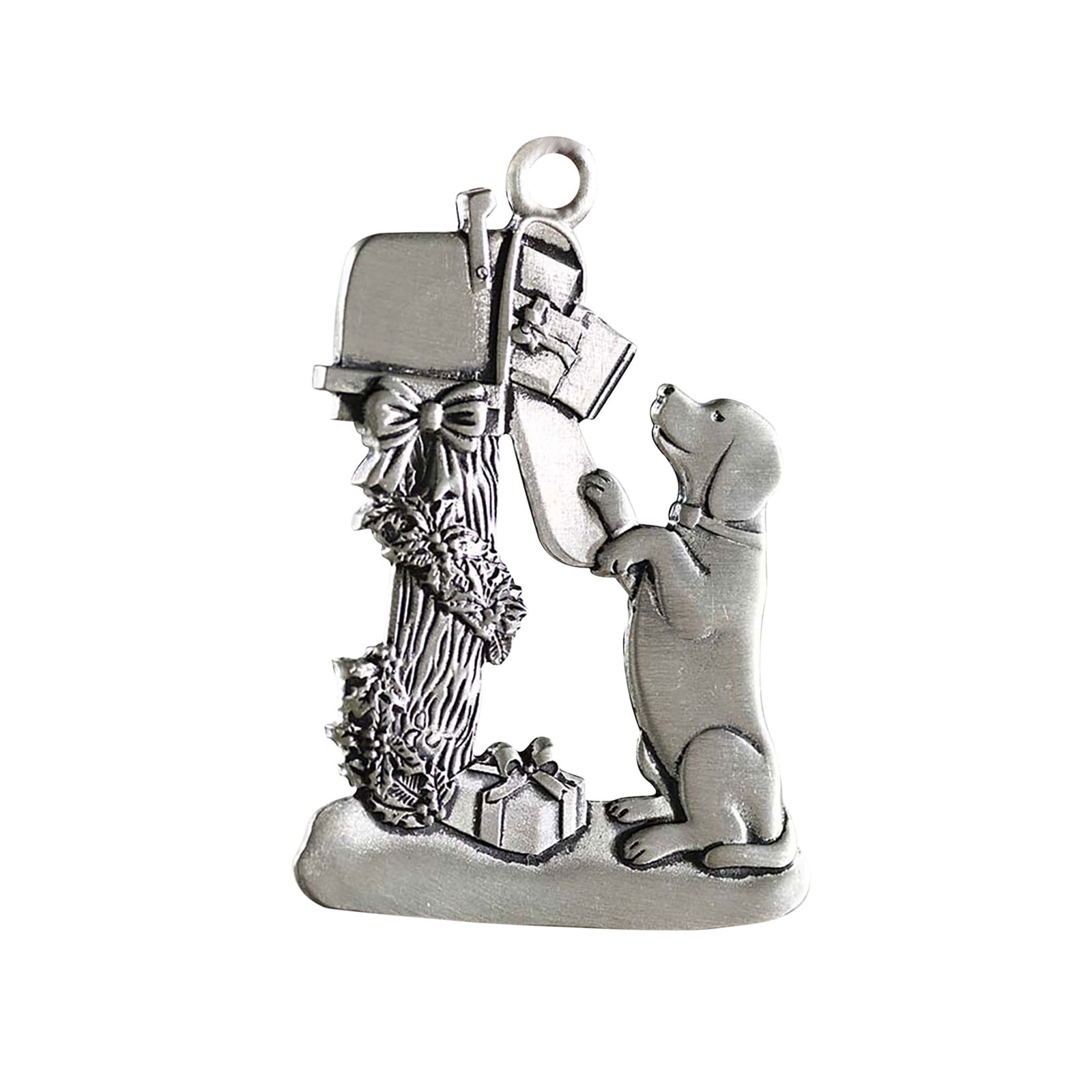 Moocorvic Metal Christmas Gnomes Hanging Decorations, Solid Pewter ...