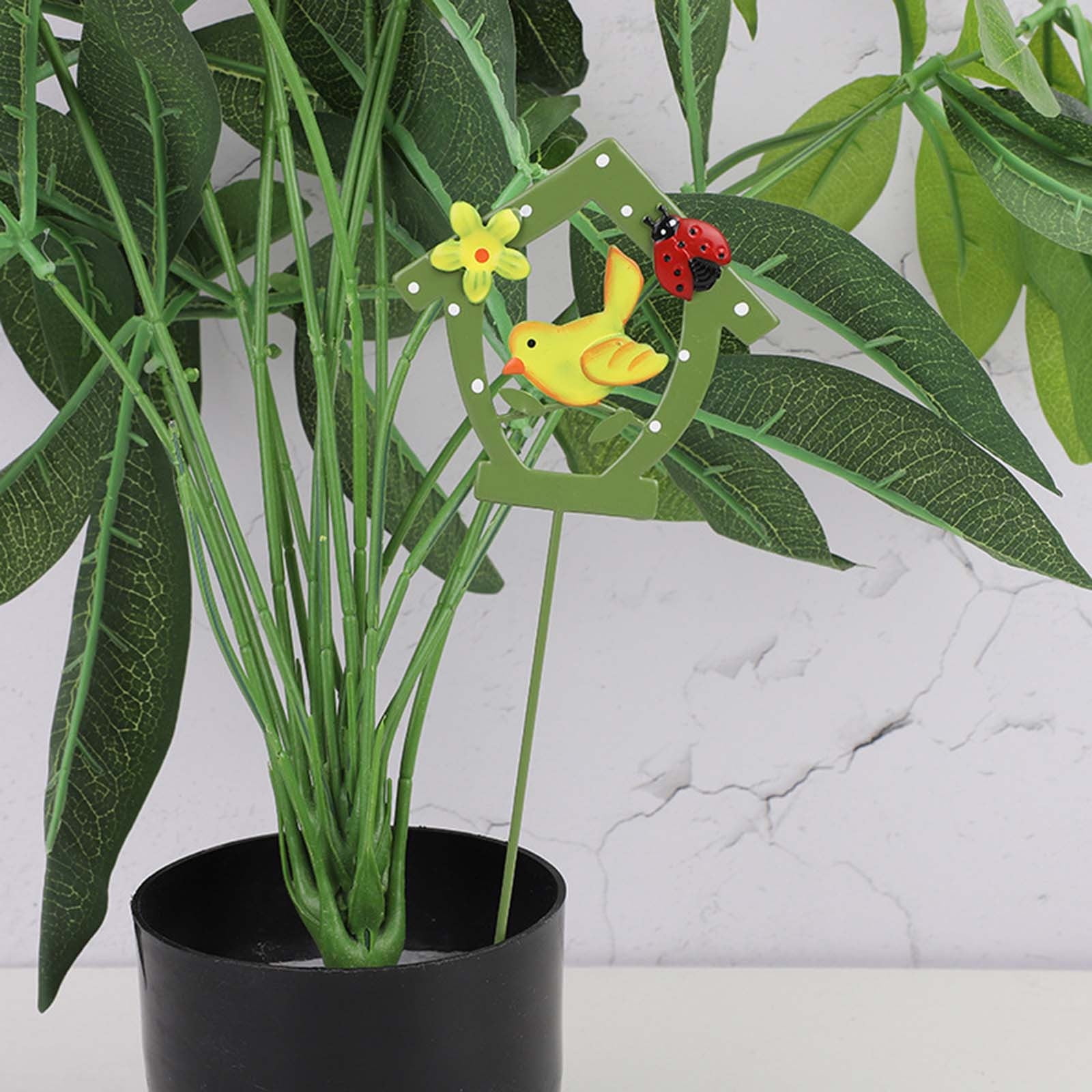 Moocorvic Metal Flower Garden Stakes, Outdoor Decor Plant Flowers ...