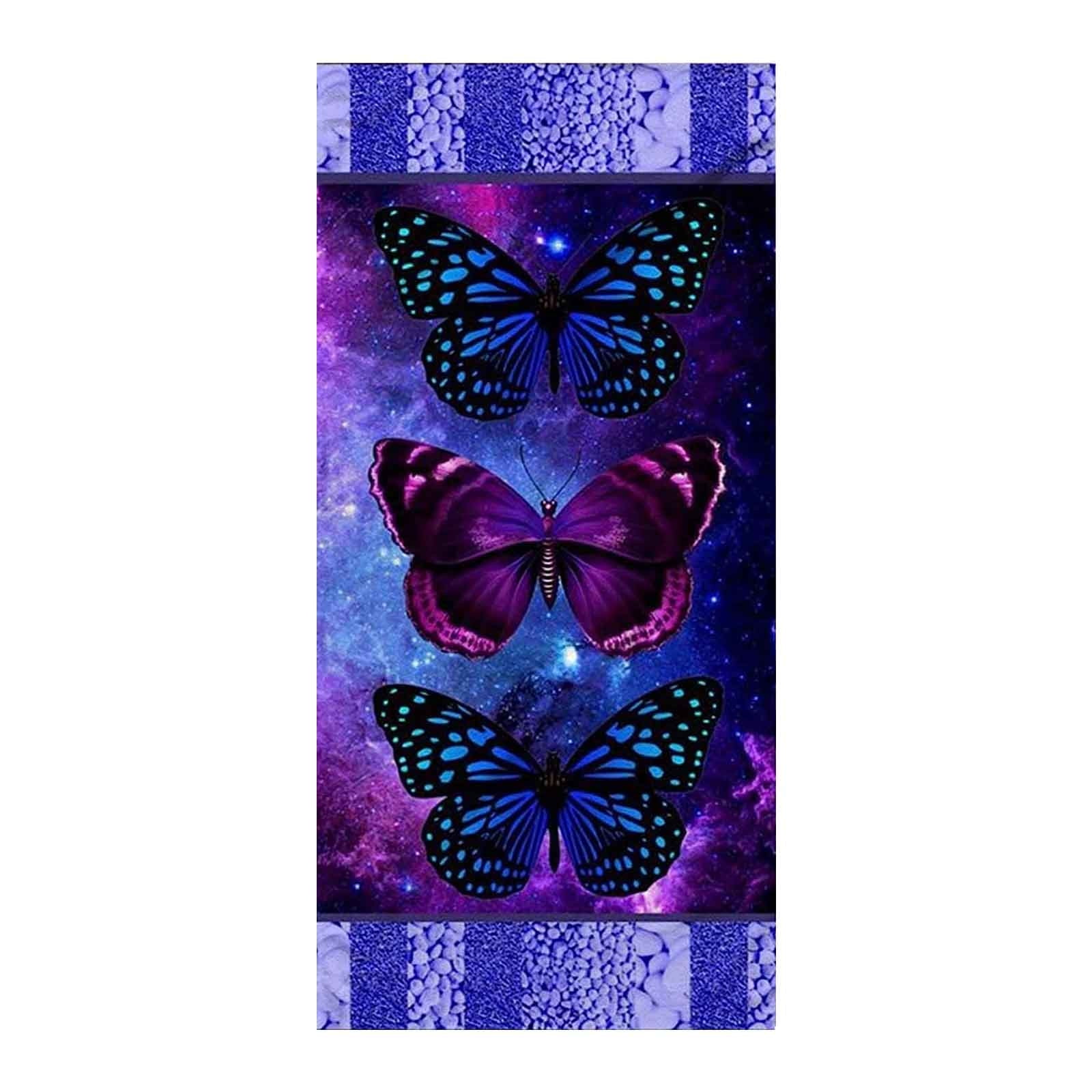 Moocorvic Microfiber Beach Towels Oversized , Butterfly Print Pool ...