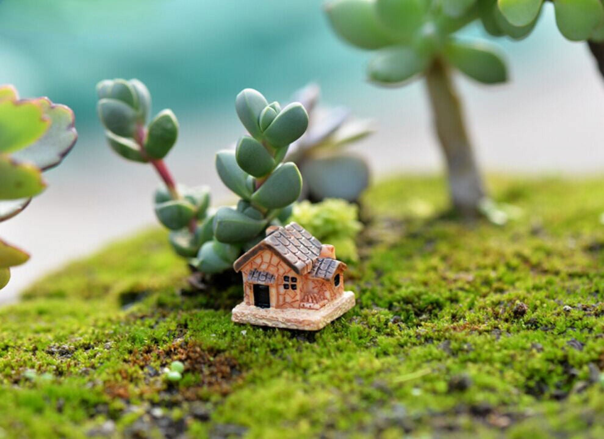 Moocorvic Mini Dollhouse Stone House Resin Decorations For Home And ...