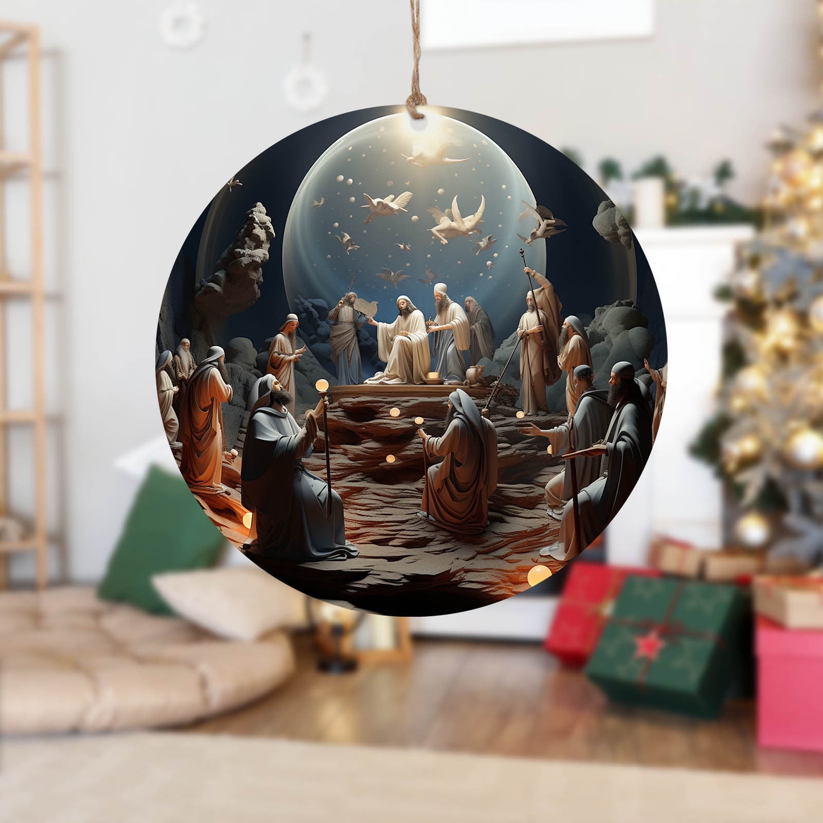 Moocorvic Nativity Scene Christmas Ornament Nativity Ornament Christian ...
