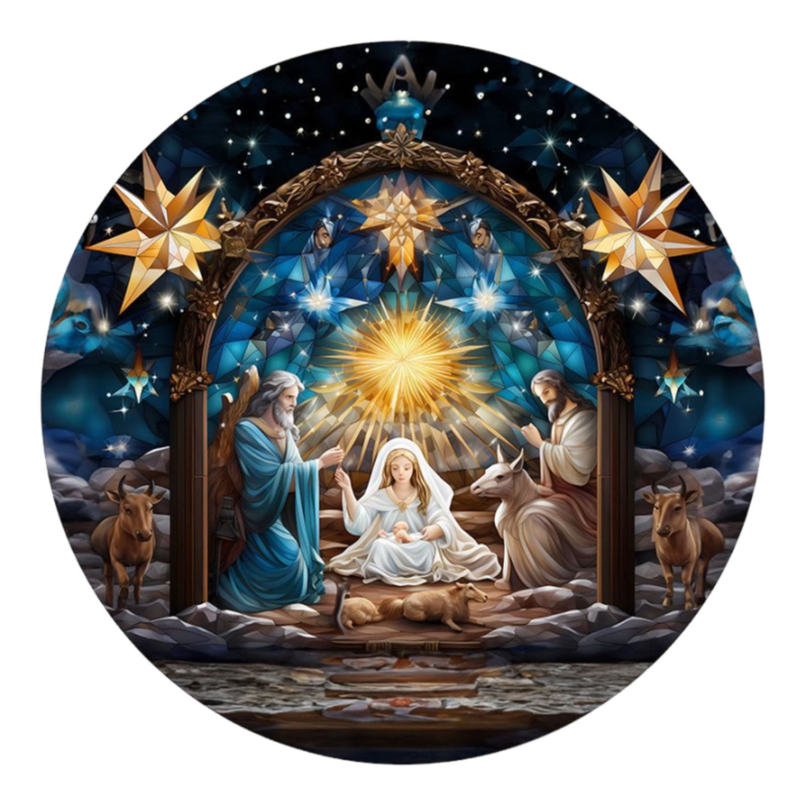 Moocorvic Nativity Scene Christmas Ornament Nativity Ornament Christian ...