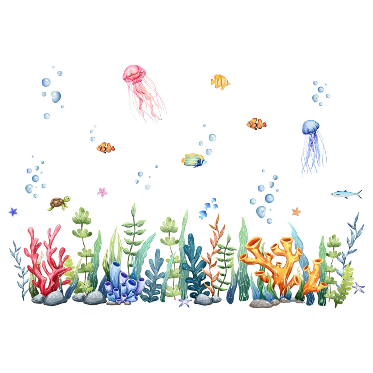 Moocorvic Ocean Stickers Ocean Room Decor, Under the Sea Decorations ...