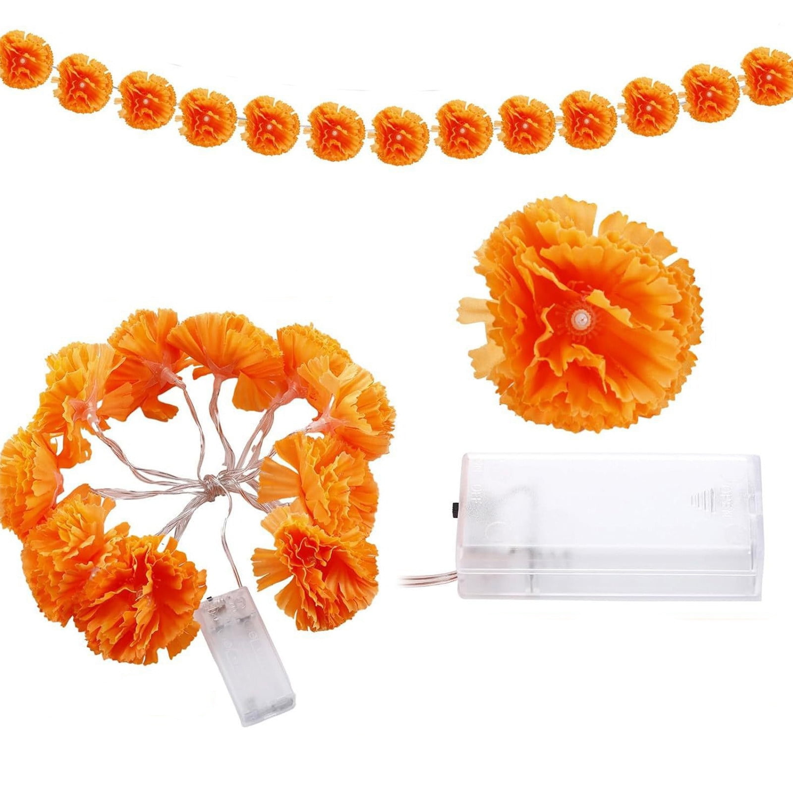 Moocorvic Orange String Lights Fairy Lights 9.85Ft 20 LEDs Lights for ...