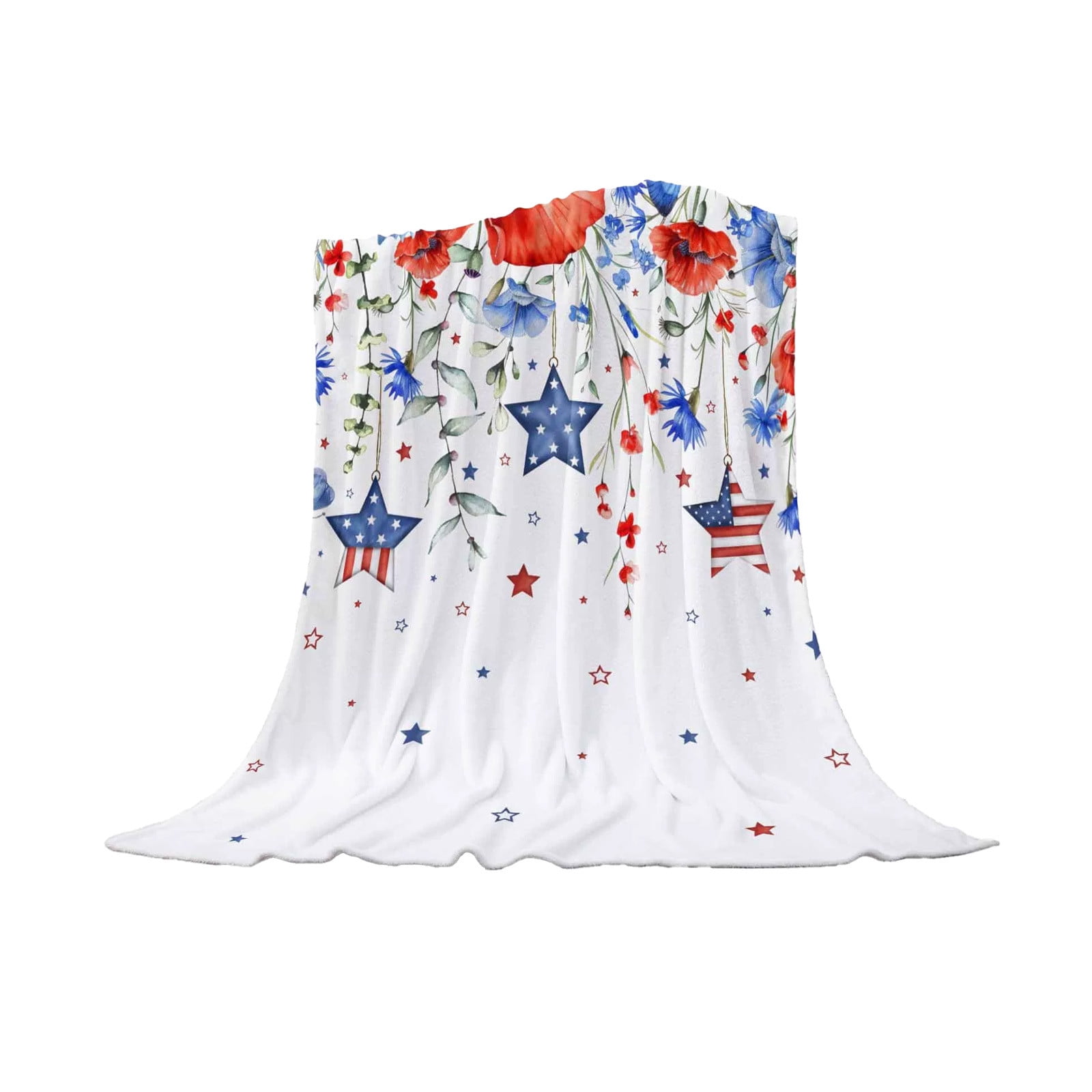 Moocorvic Patriotic Throw Blanket 4th of July Memorial Day Fourth of ...