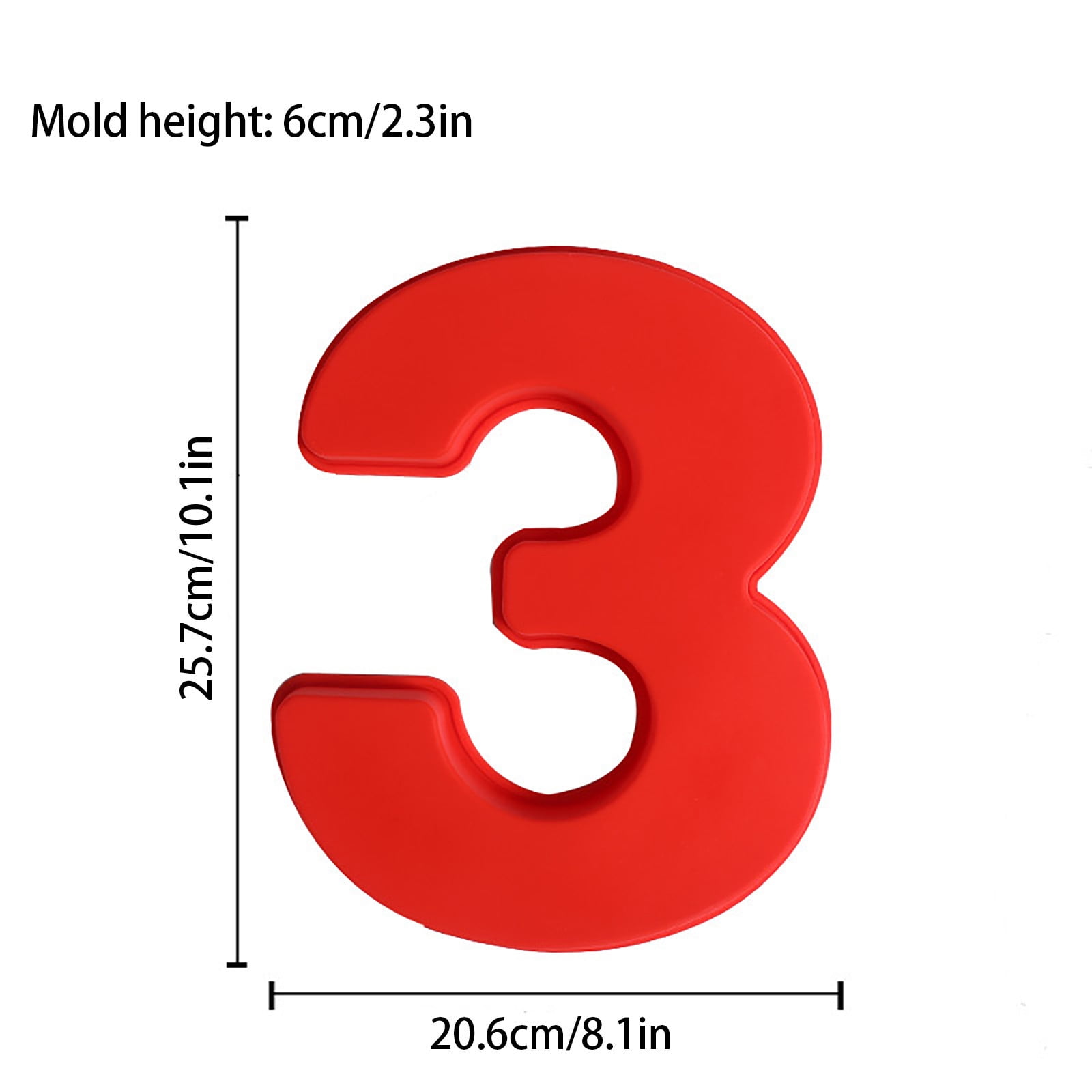 Moocorvic Perfect Number Shape Cake Molder Silicone Digital Cake Mold ...