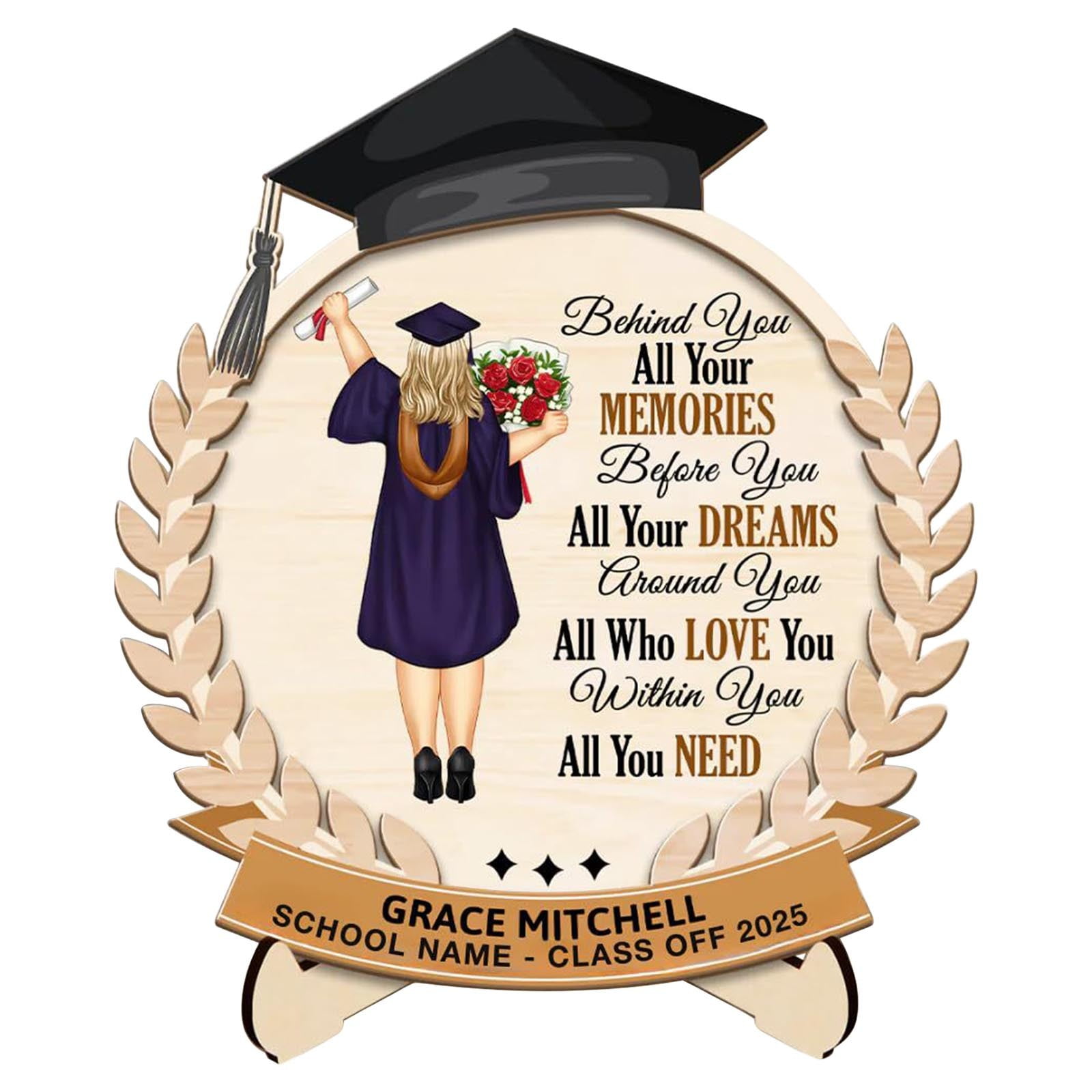 Moocorvic Personalized 2025 Graduation Decorations 2025 Wooden ...